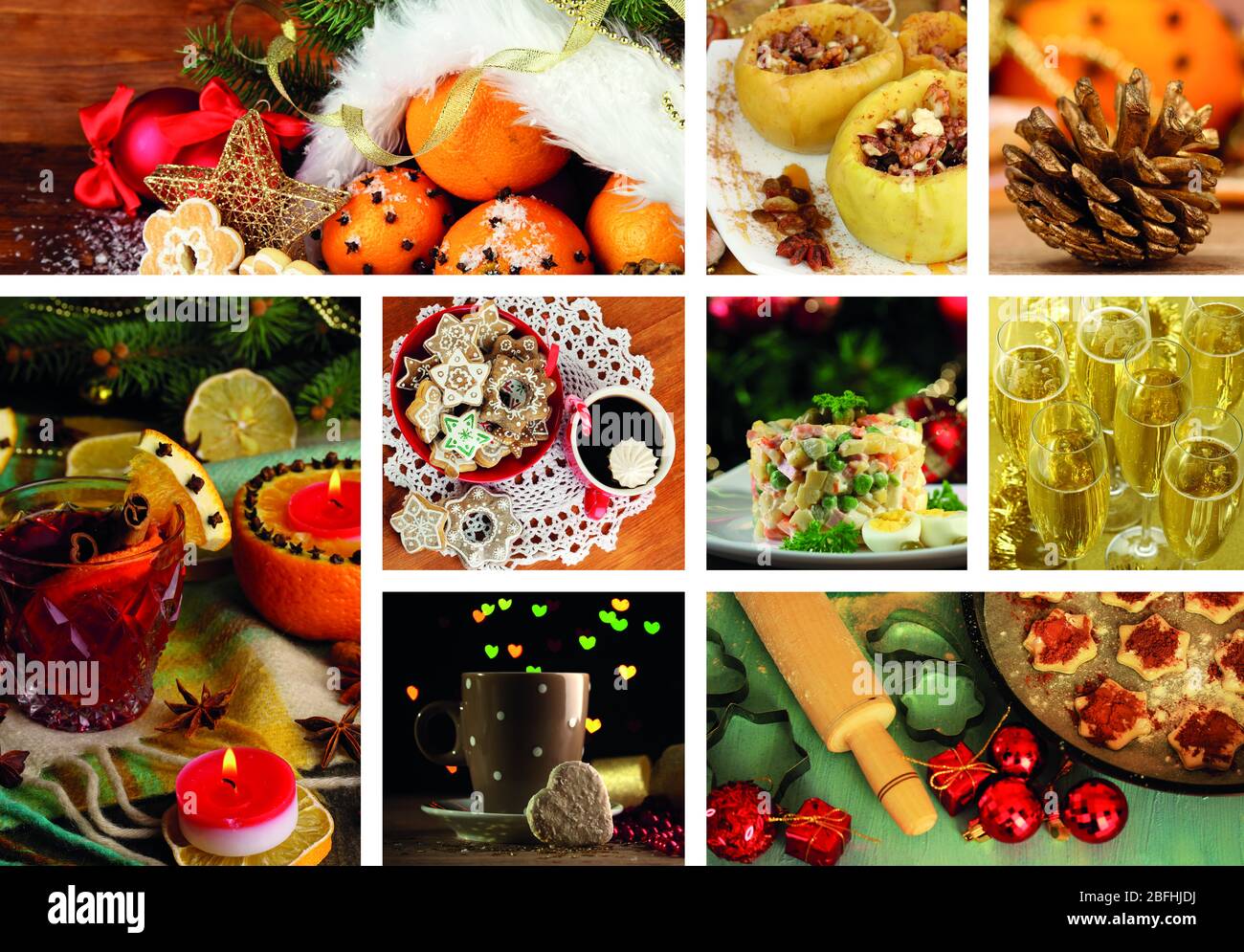 Collage tasty food drinks hi-res stock photography and images - Alamy