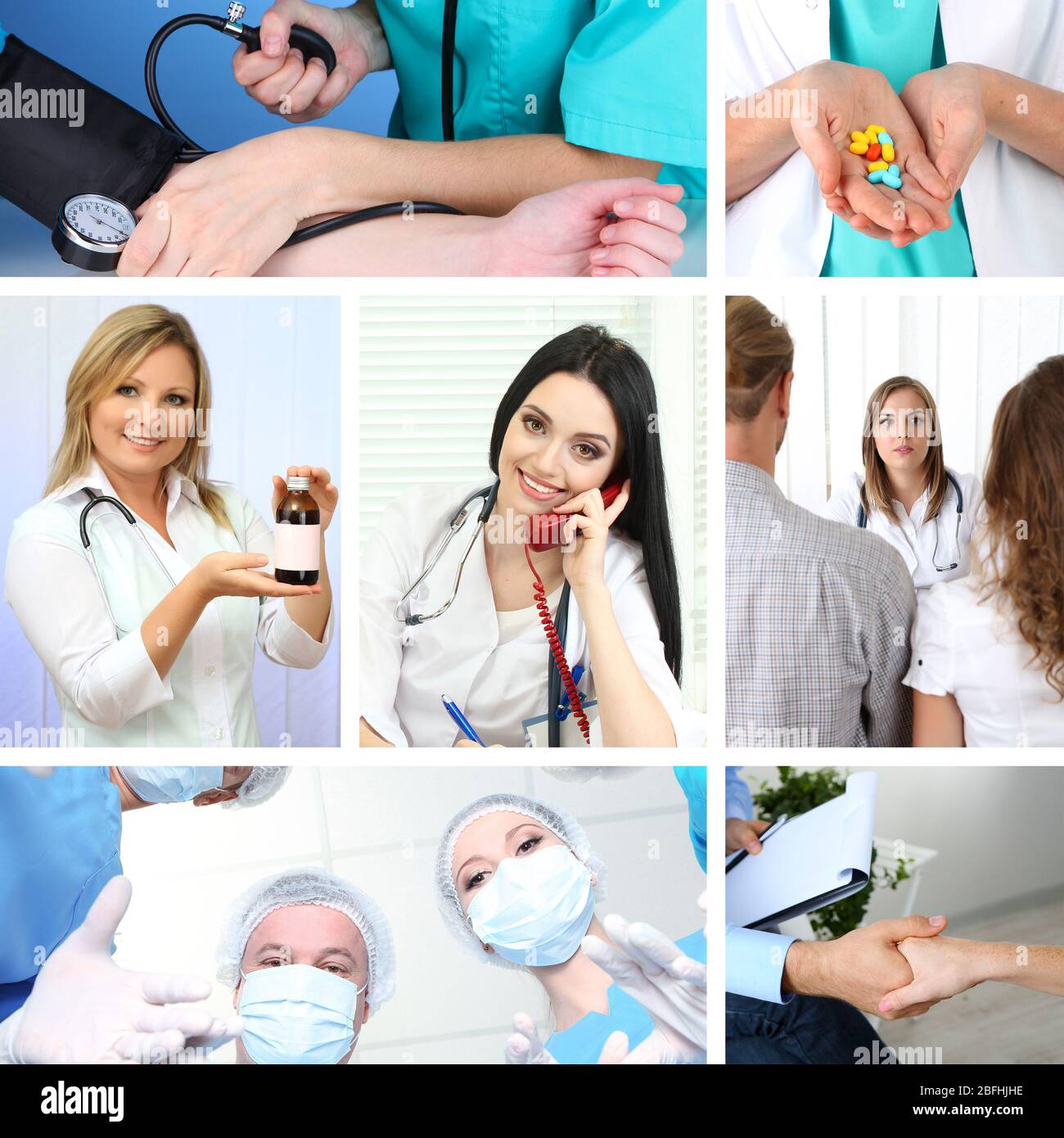 Collage young medical people in hi-res stock photography and images - Alamy