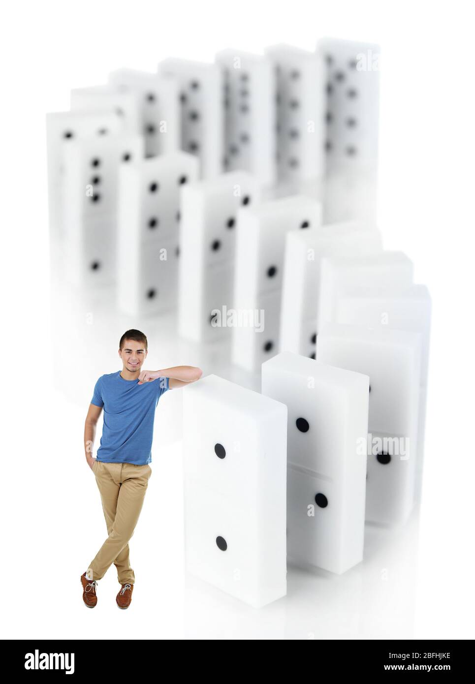 Dominoes figure hi-res stock photography and images - Alamy
