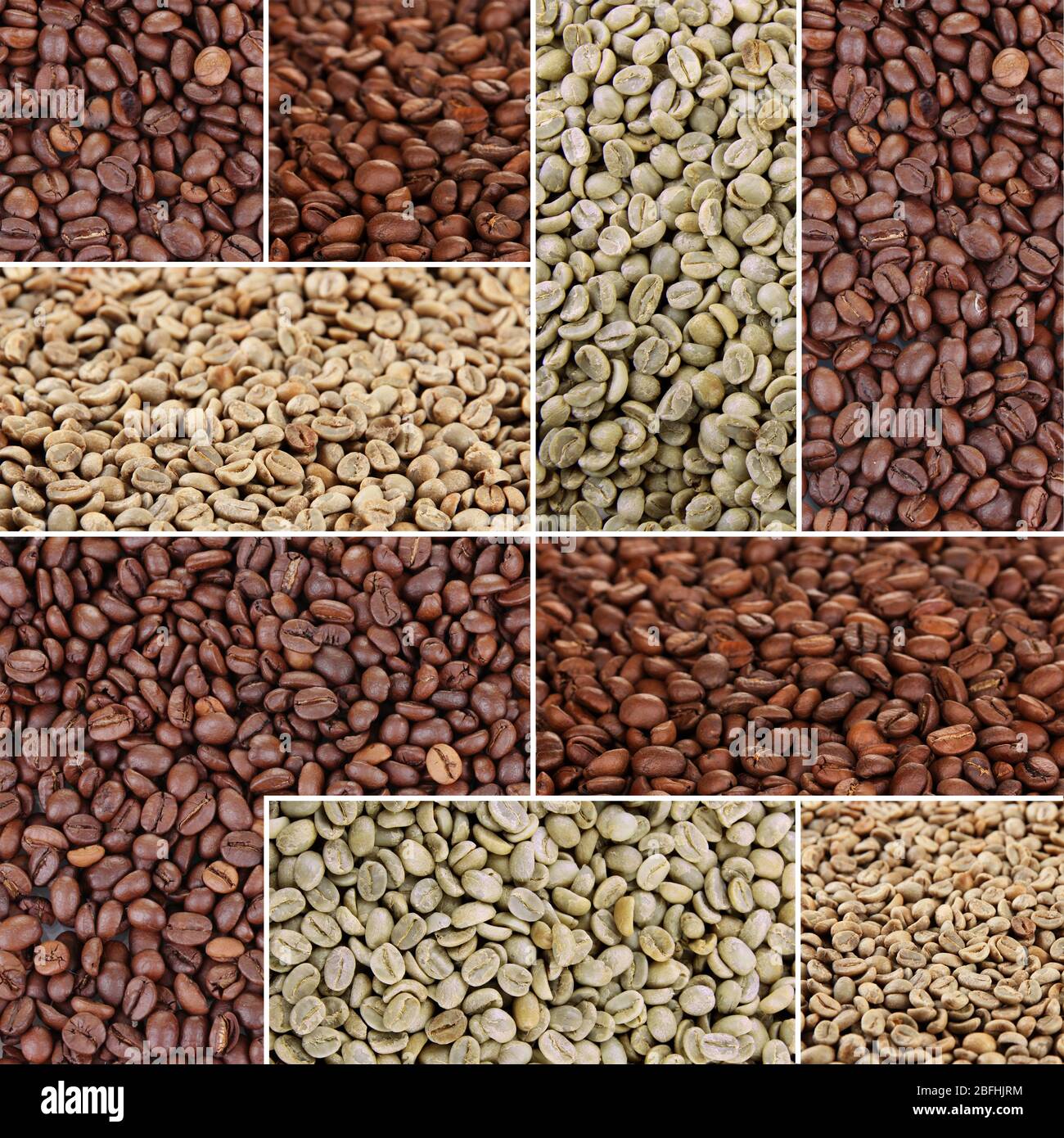Coffee beans collage Stock Photo - Alamy