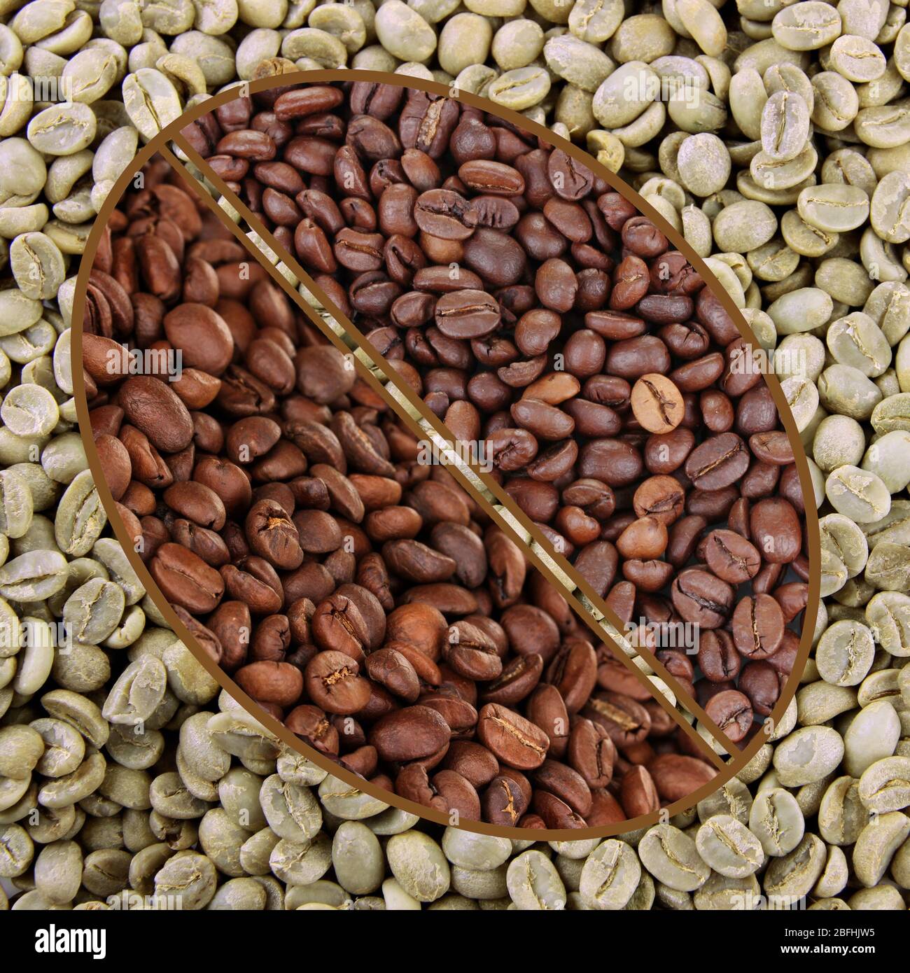 Coffee beans collage Stock Photo - Alamy