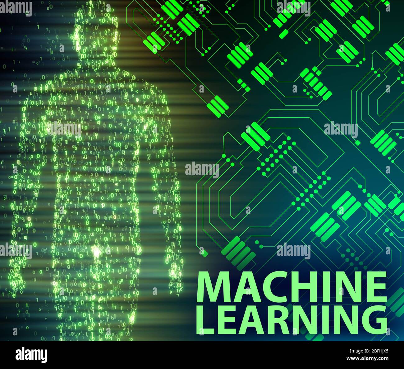 The machine learning concept - 3d rendering Stock Photo - Alamy