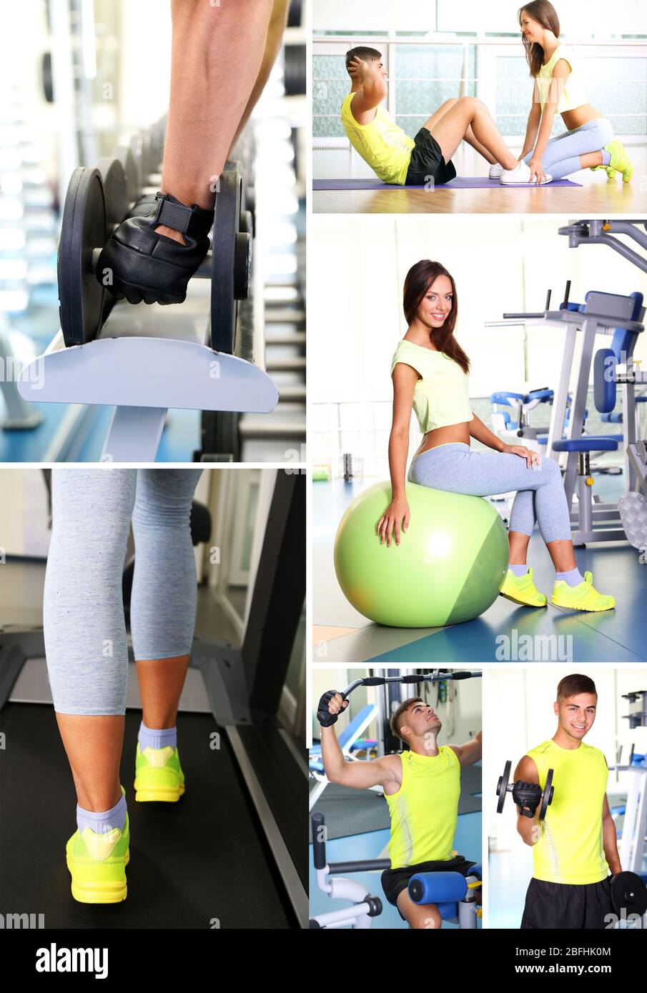 Collage bodybuilder training gym hi-res stock photography and images ...