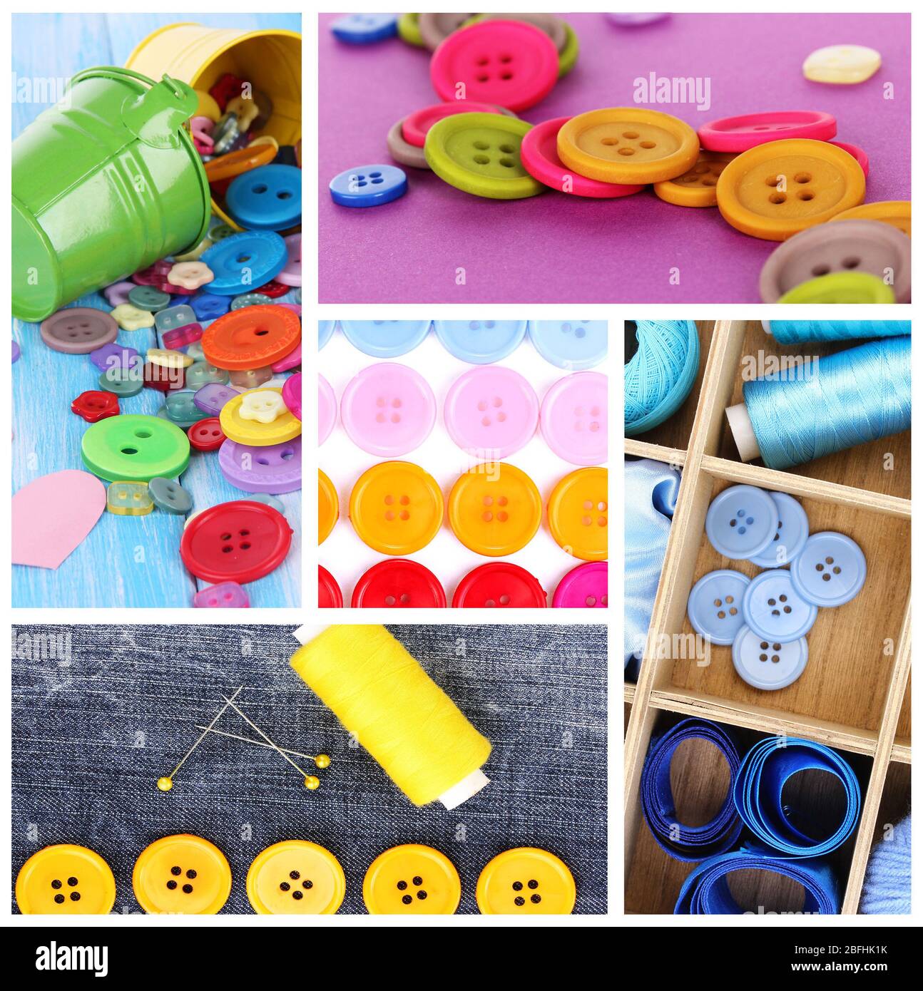 Collage of colorful buttons Stock Photo - Alamy