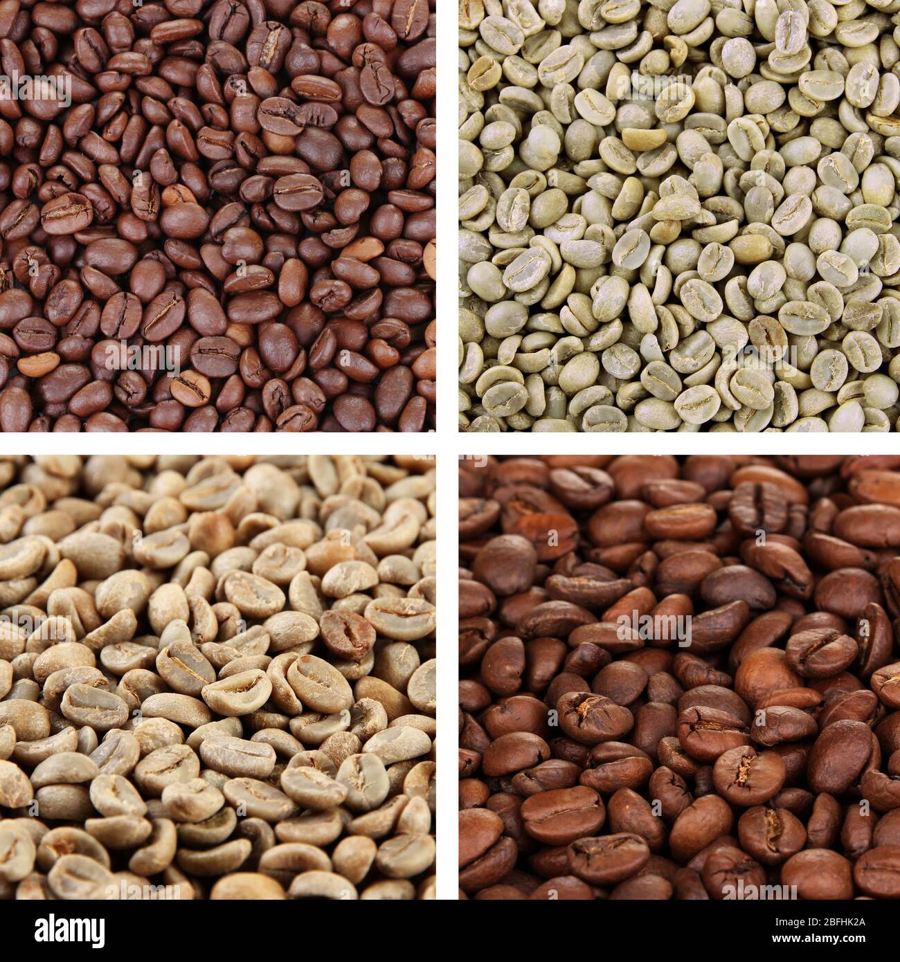 Coffee beans collage Stock Photo - Alamy