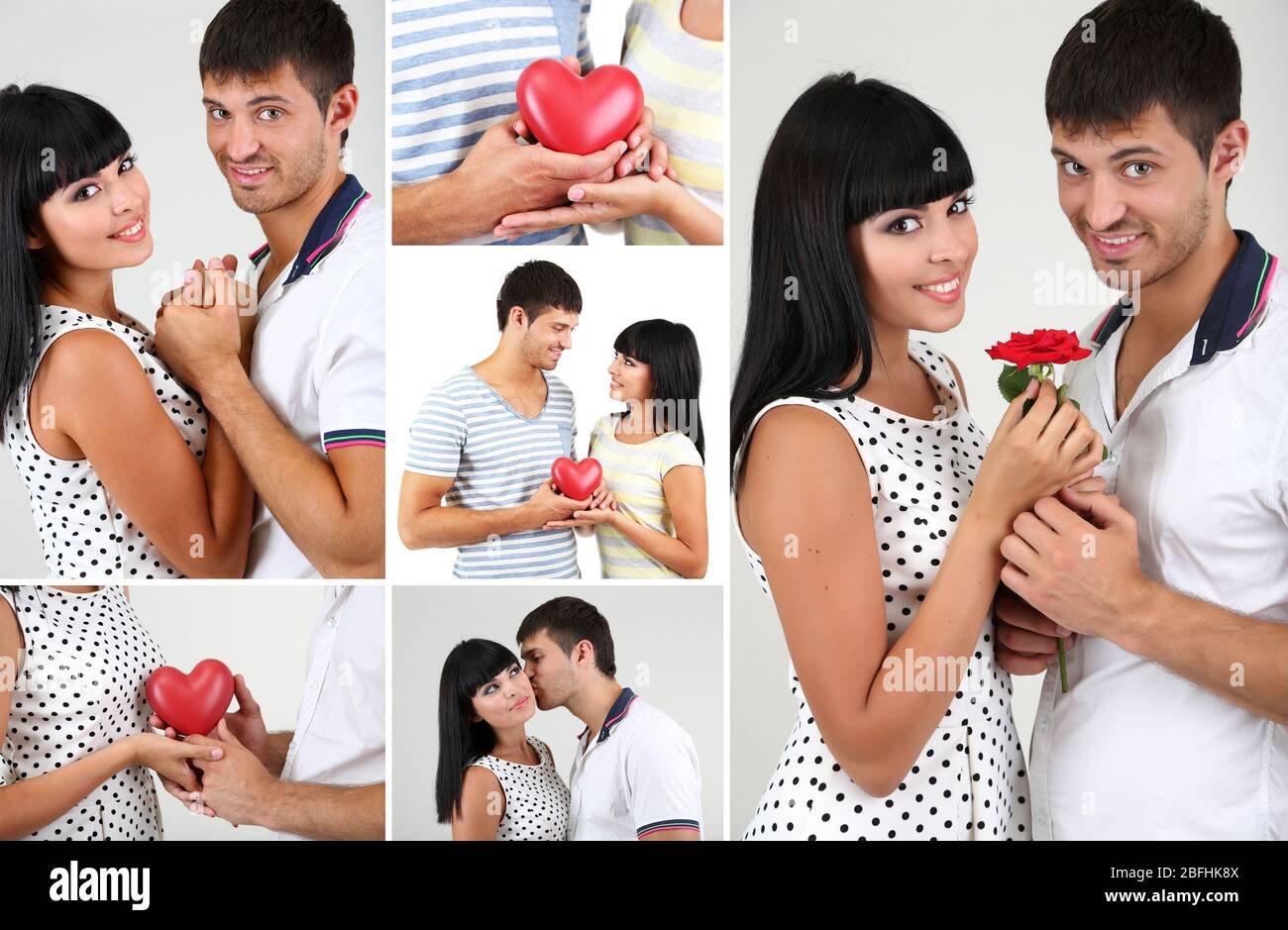 Collage of beautiful couple Stock Photo - Alamy