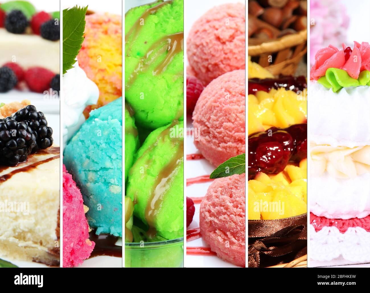 Collage of various desserts Stock Photo - Alamy