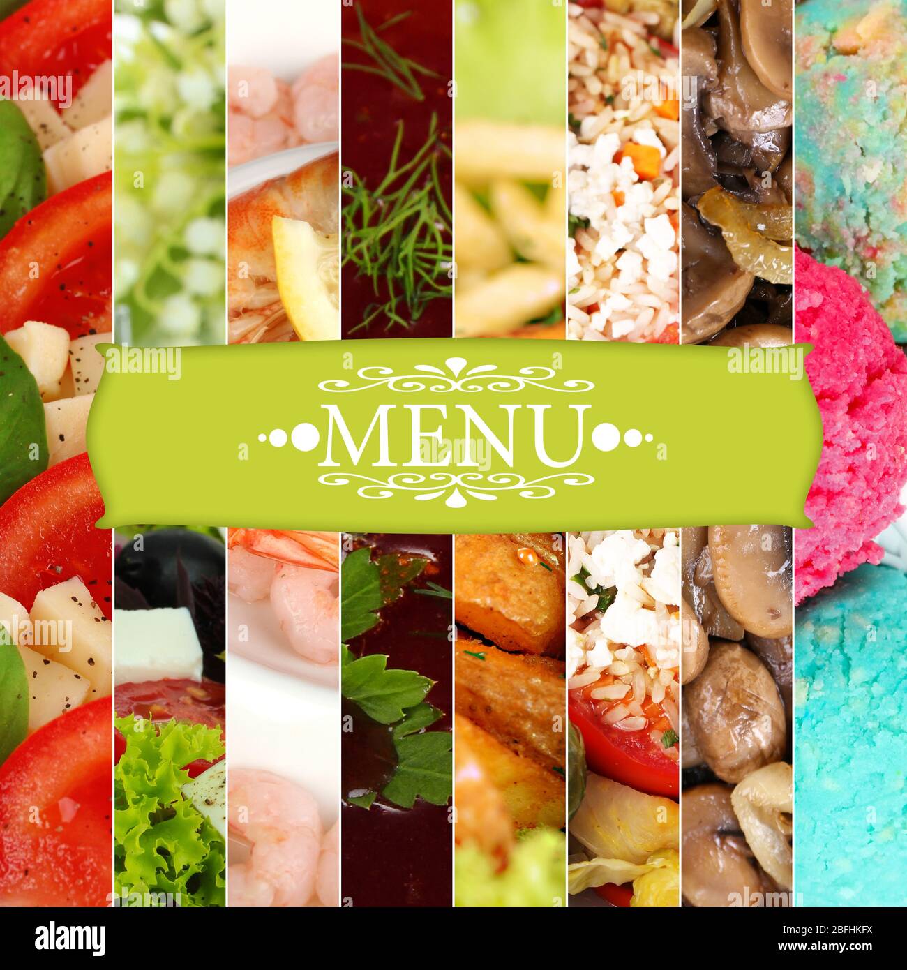 Collage of dishes for restaurant menu Stock Photo - Alamy