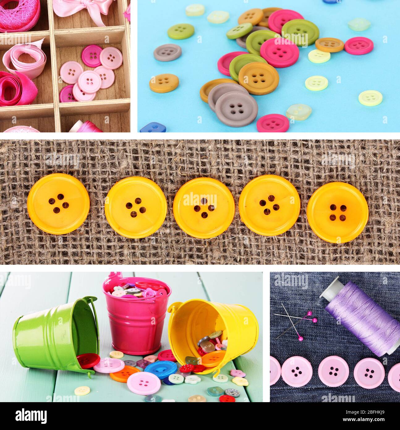 Collage of colorful buttons Stock Photo - Alamy