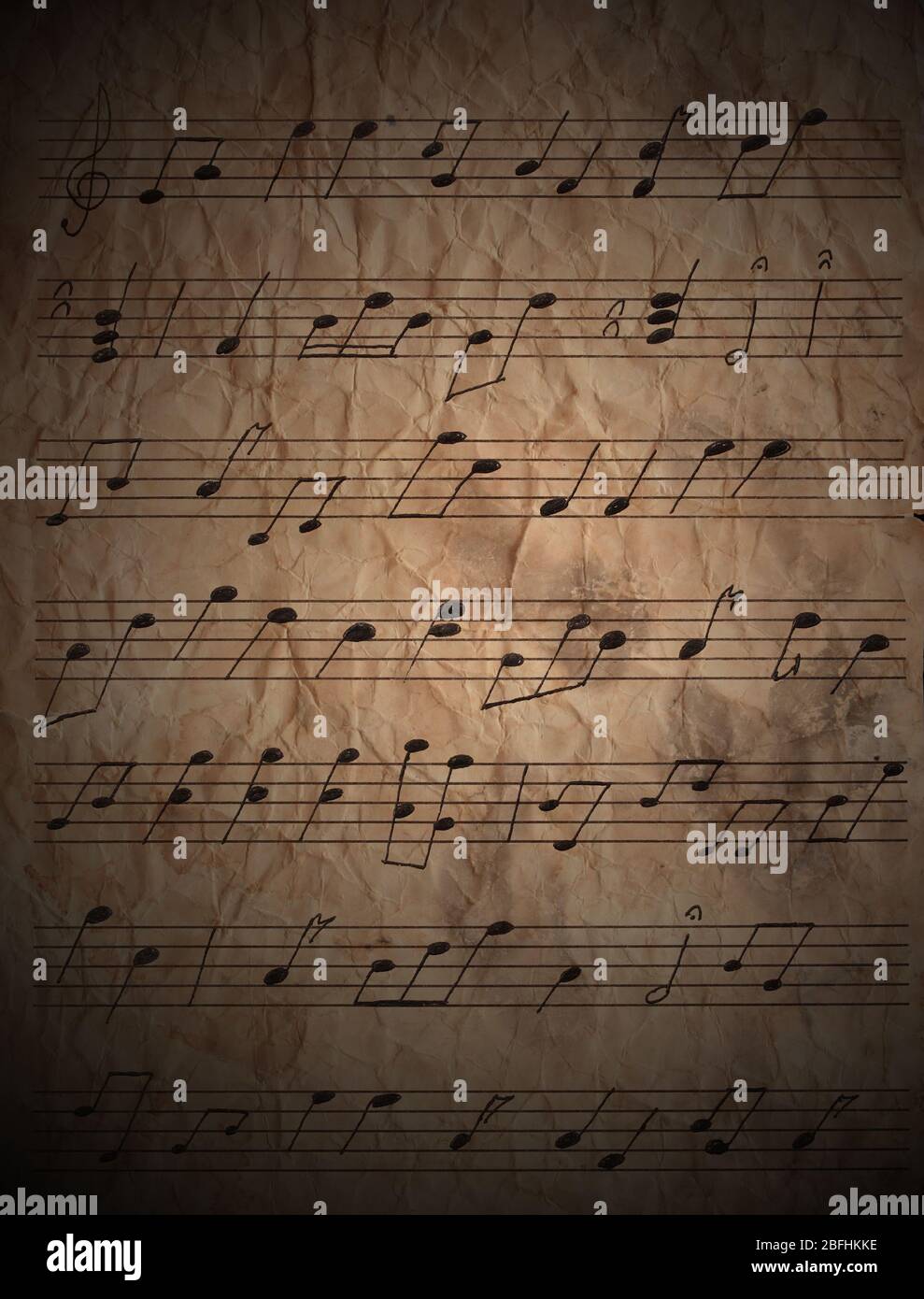 Handwritten musical notes hi-res stock photography and images - Alamy