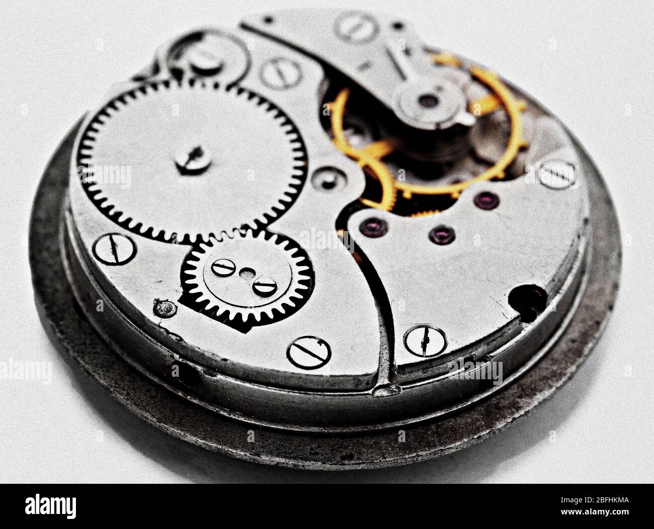 Vintage clock details mechanism hi-res stock photography and images - Alamy