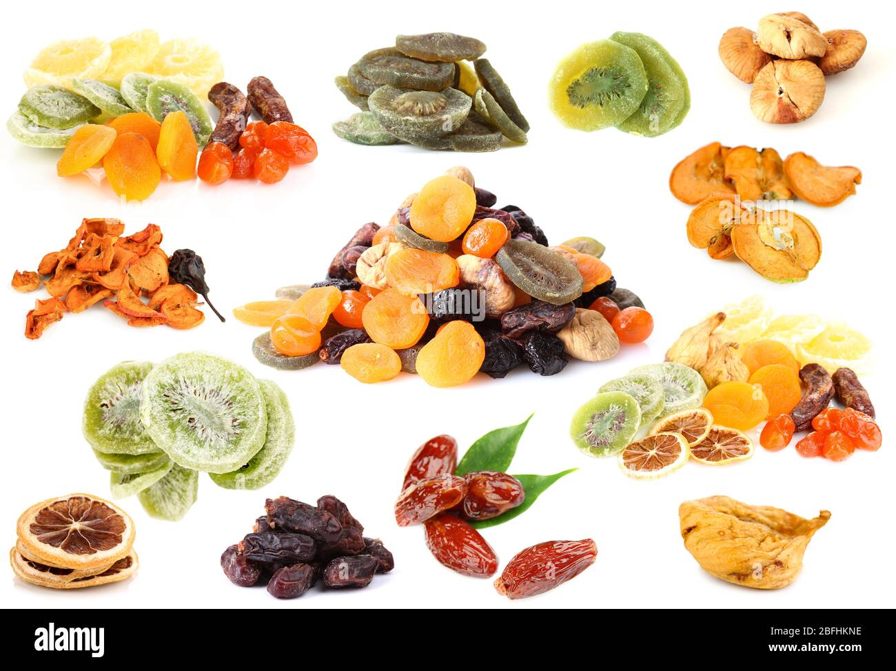 Tropical mix dried fruits Cut Out Stock Images & Pictures - Alamy