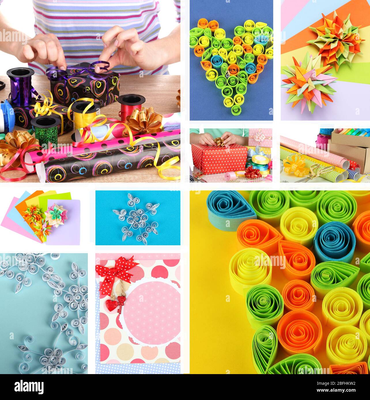 Creative collage multicolored hands hi-res stock photography and images ...