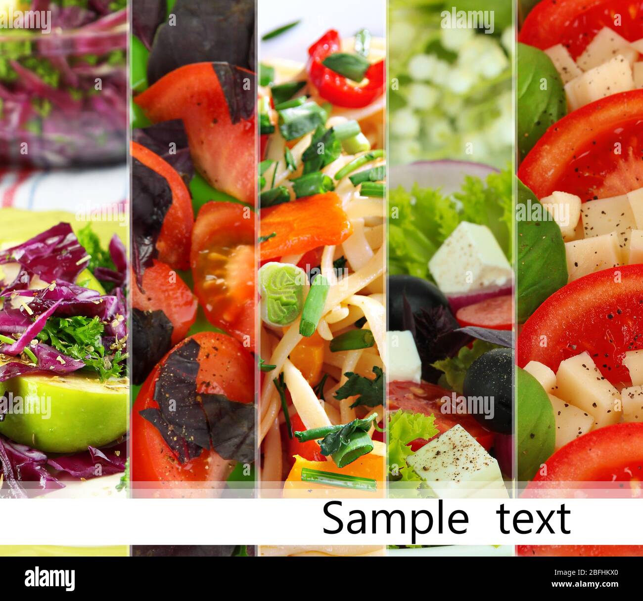 Collage of various salads Stock Photo - Alamy
