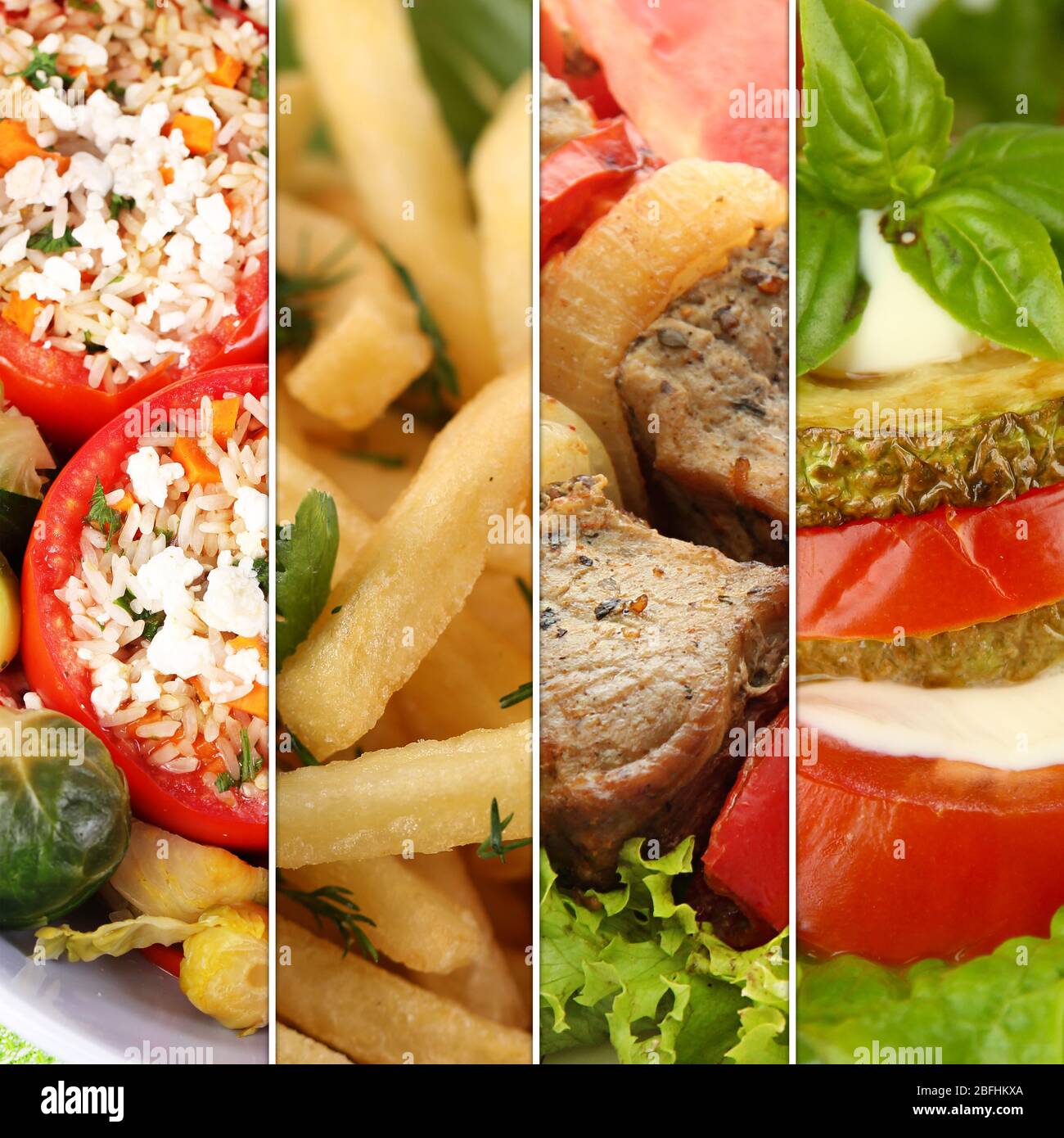 Collage of dishes for restaurant menu Stock Photo - Alamy