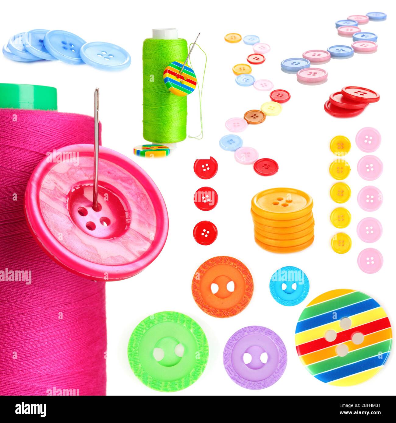 Collage of colorful buttons Stock Photo - Alamy