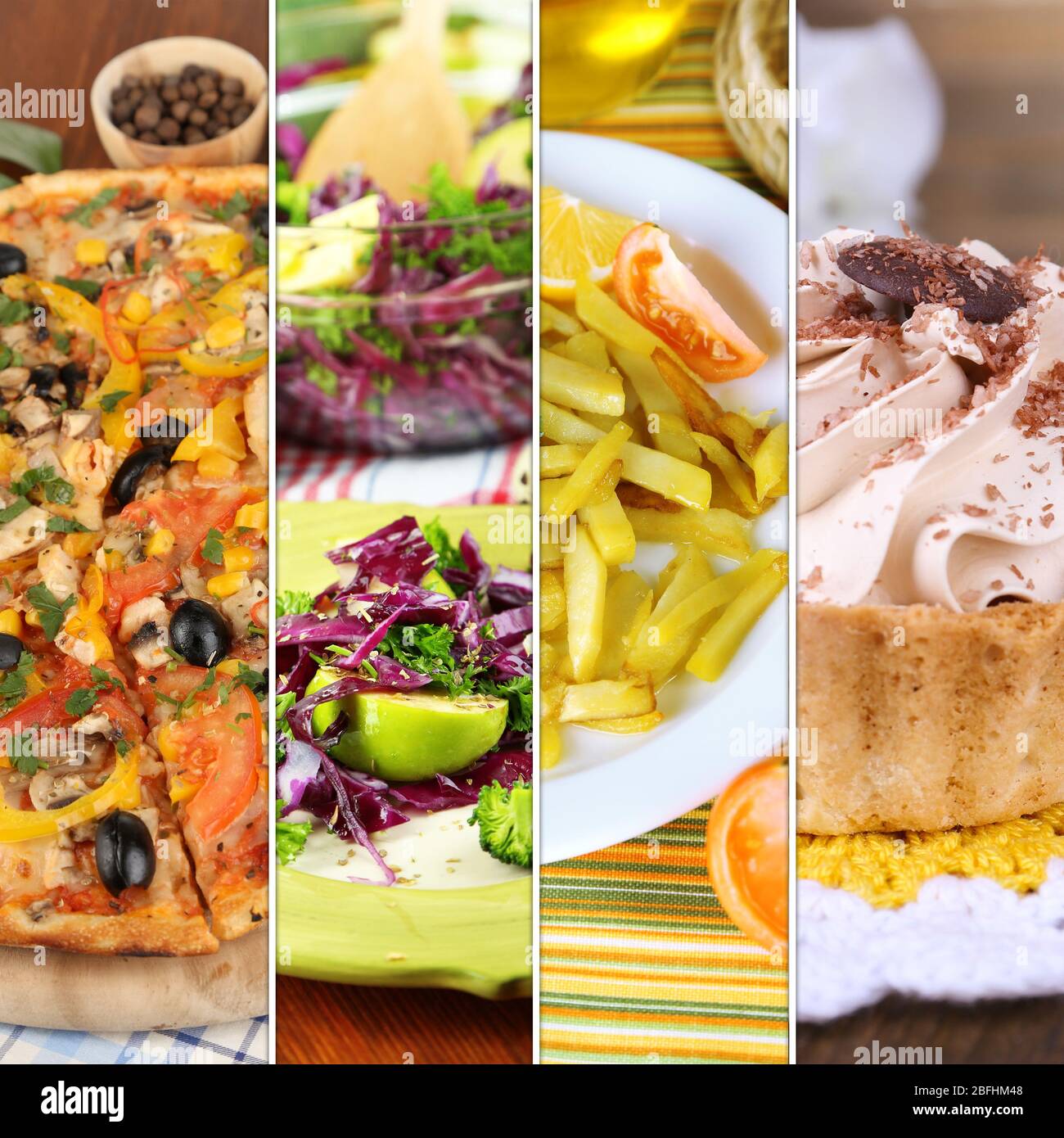 Collage of dishes for restaurant menu Stock Photo - Alamy