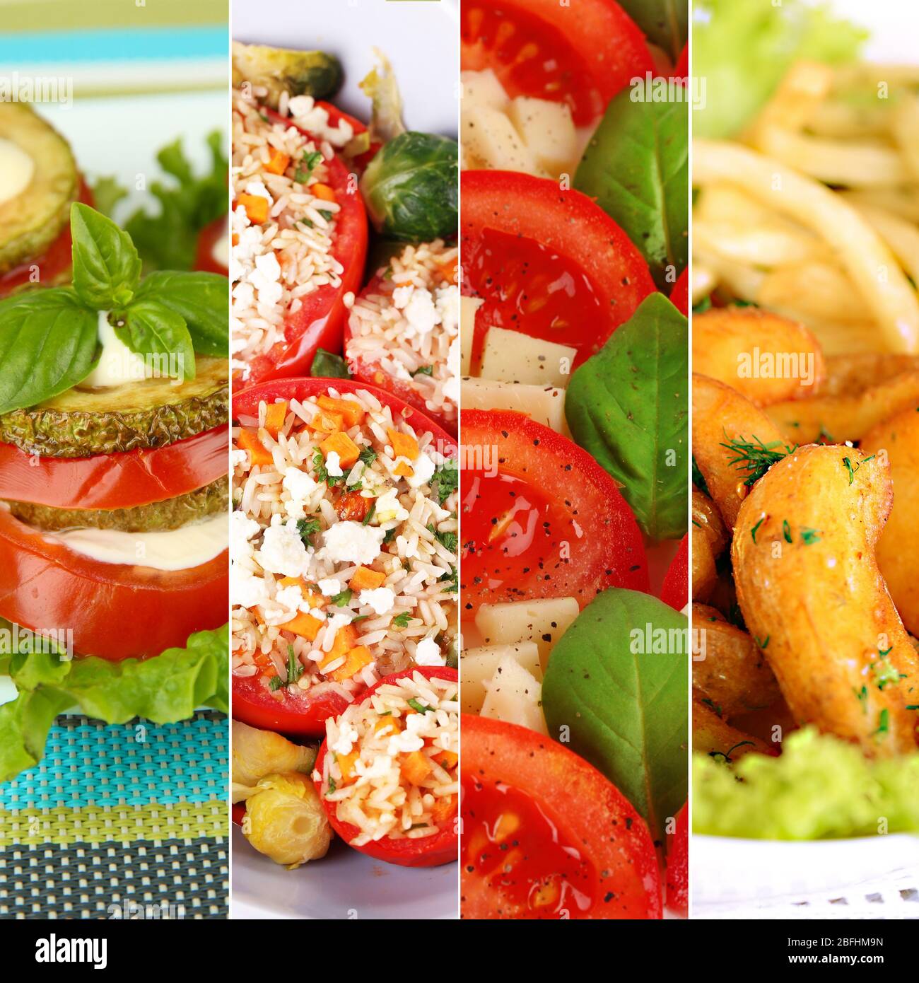 Collage of dishes for restaurant menu Stock Photo - Alamy