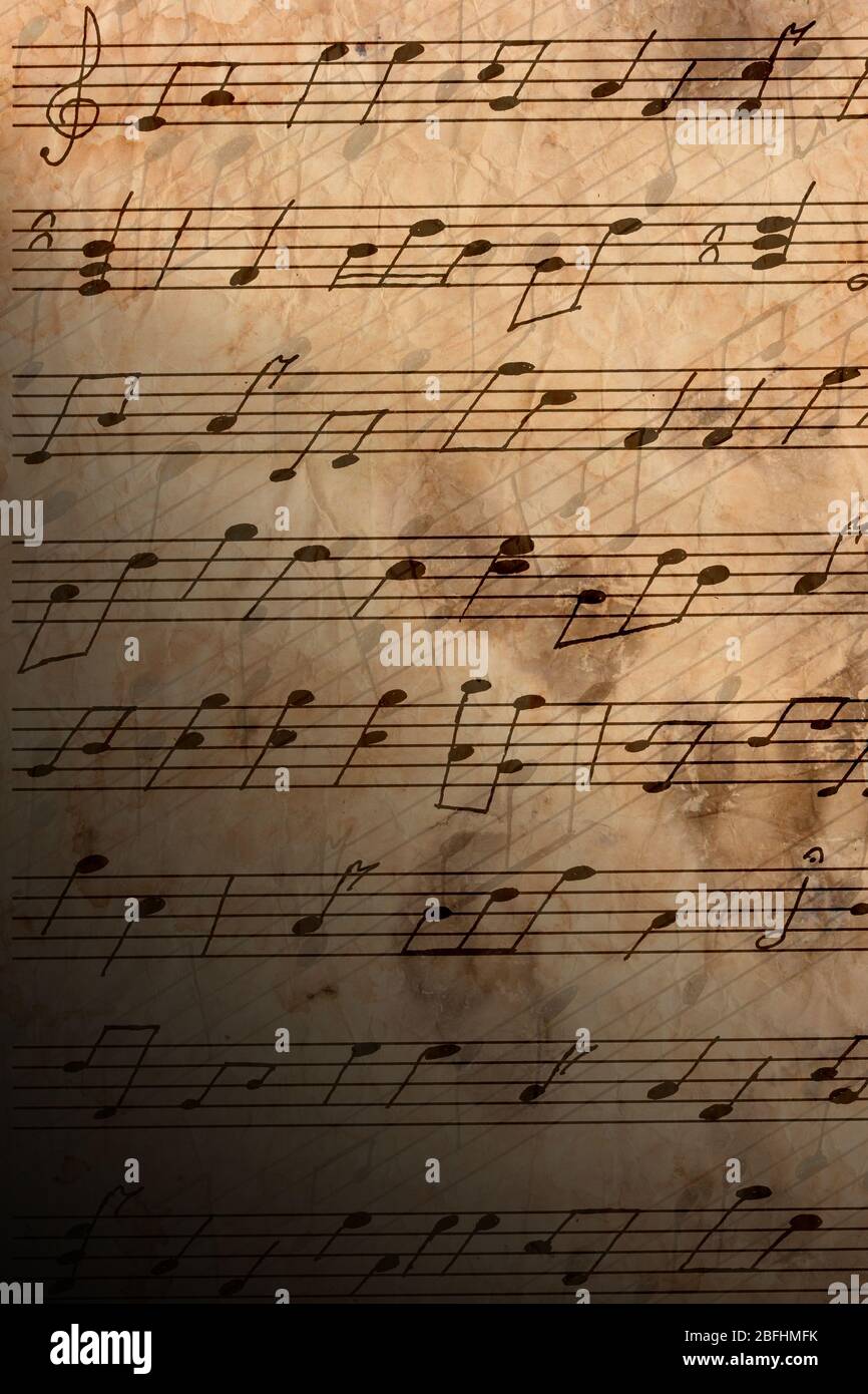 Musical notes close-up Stock Photo - Alamy