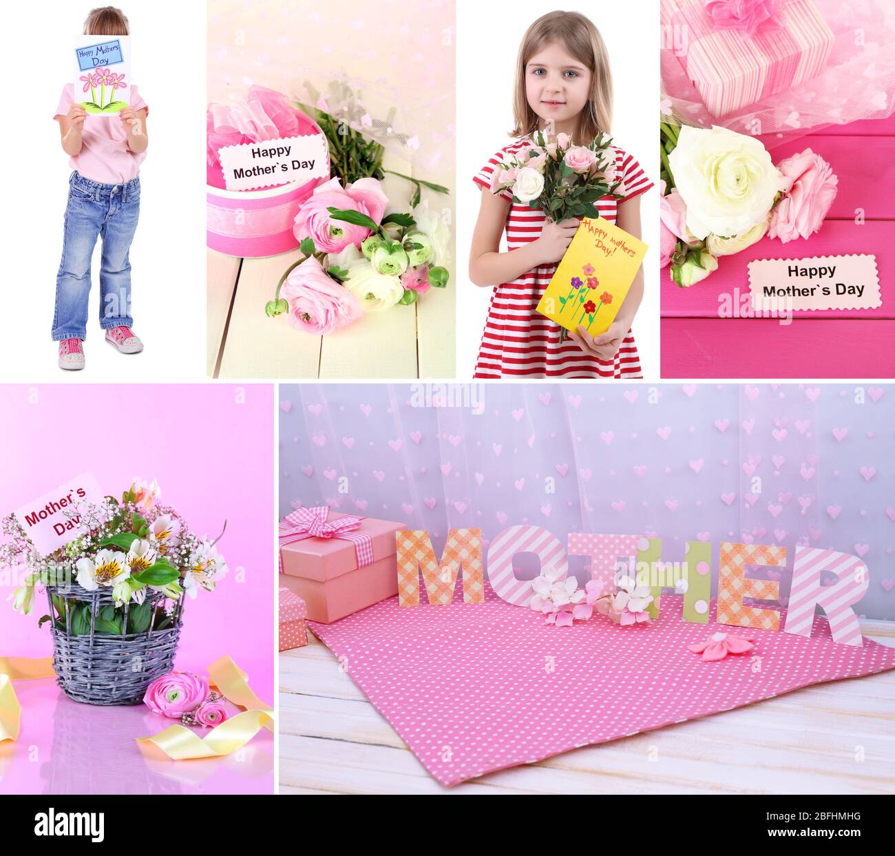 Mother's day collage Stock Photo - Alamy
