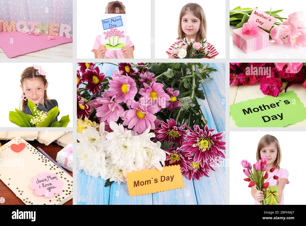 Mother's day collage Stock Photo - Alamy