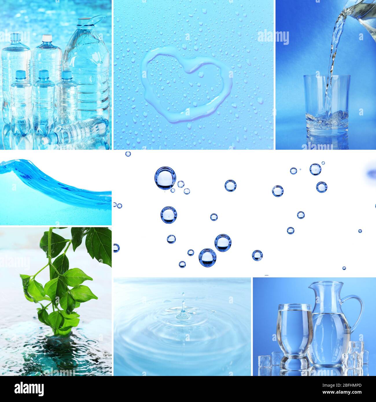 Collage of mineral water Stock Photo - Alamy