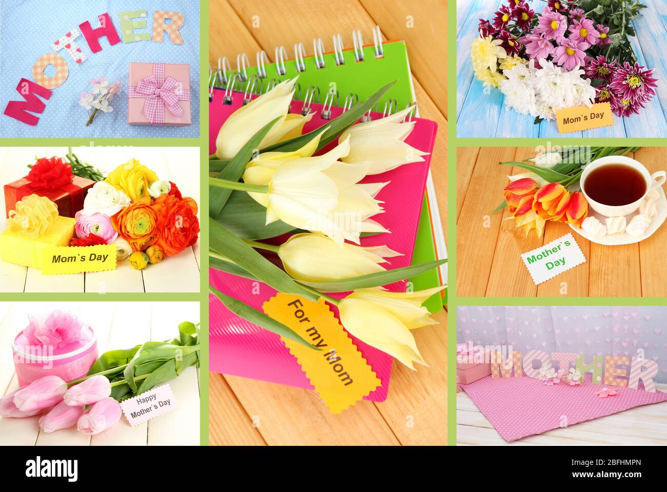 Mother's day collage Stock Photo - Alamy