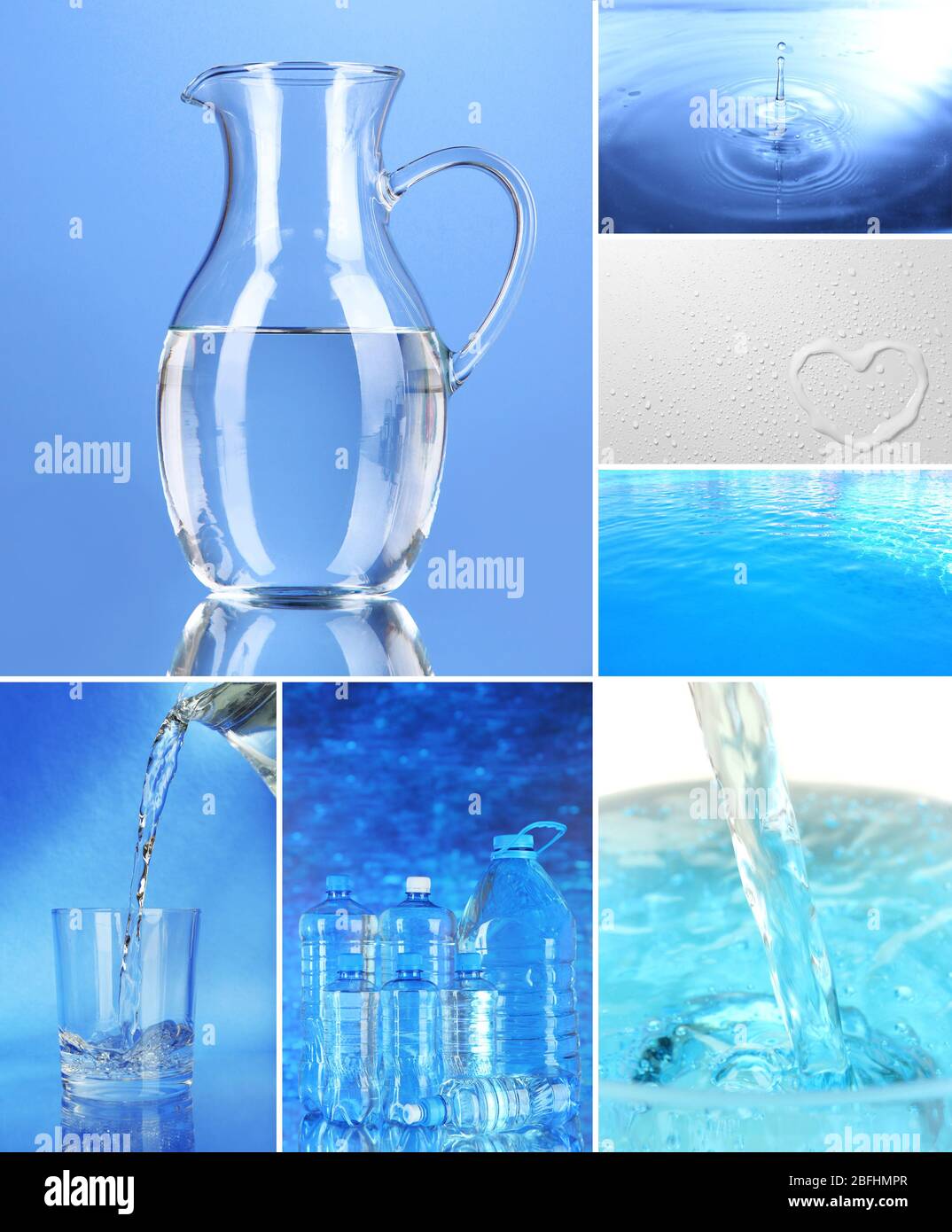 Collage of mineral water Stock Photo - Alamy