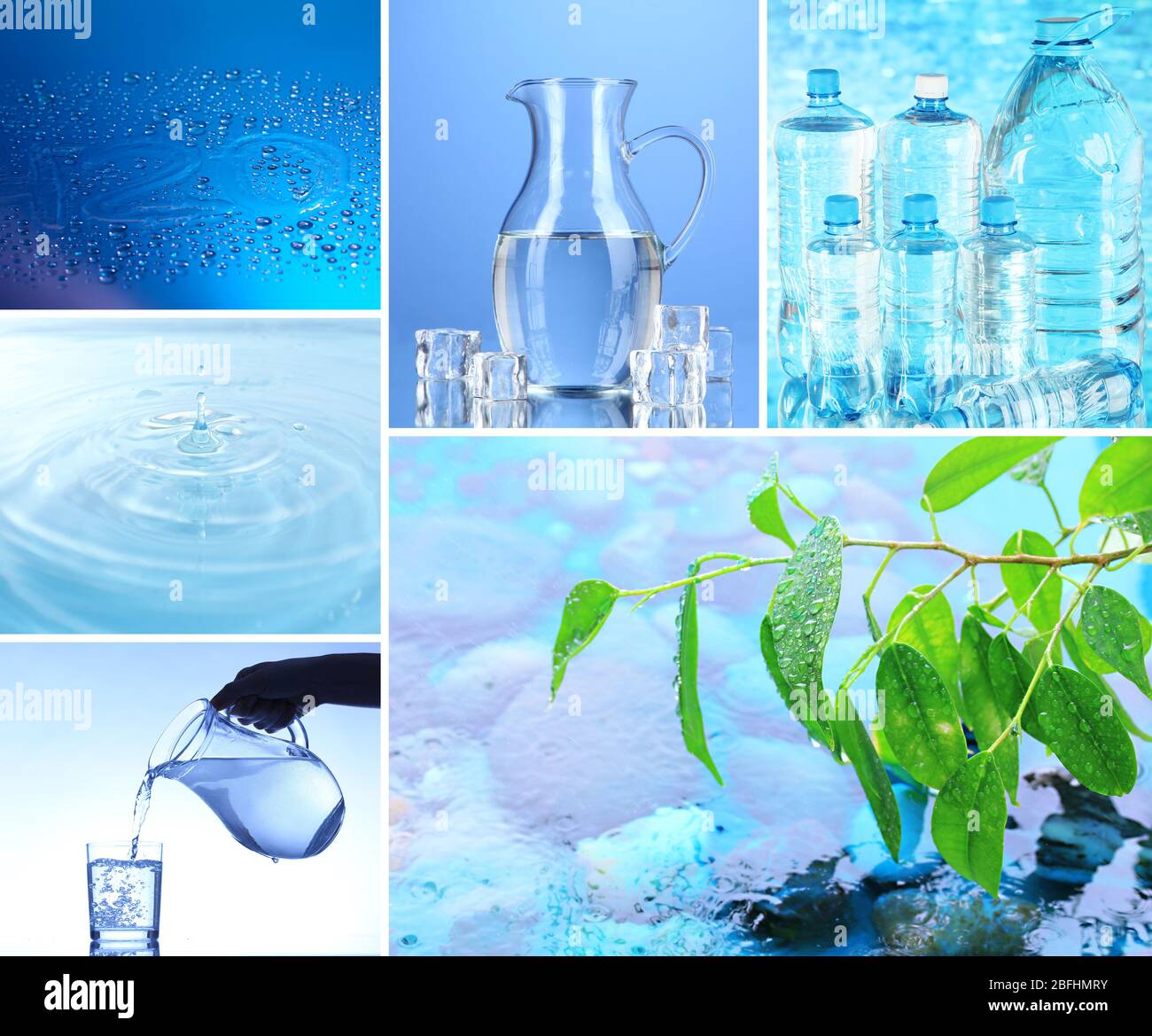 Collage of mineral water Stock Photo - Alamy