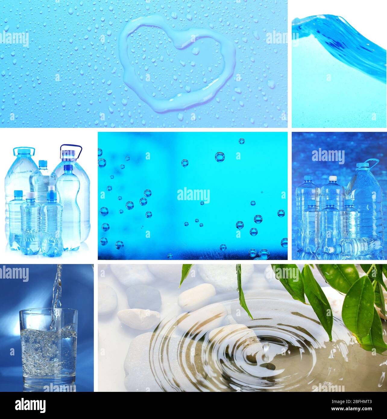 Collage of mineral water Stock Photo - Alamy