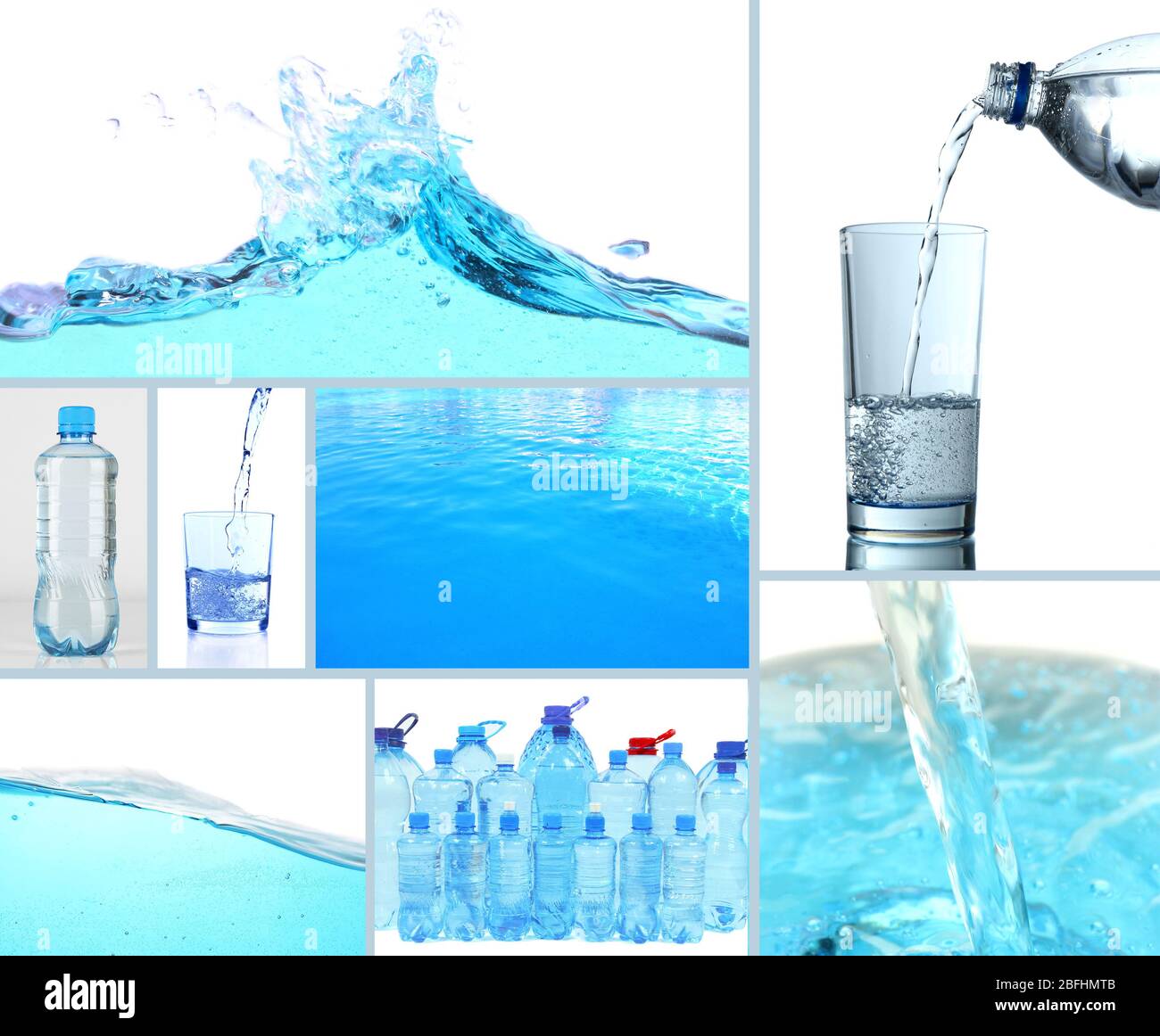 Collage of mineral water Stock Photo - Alamy