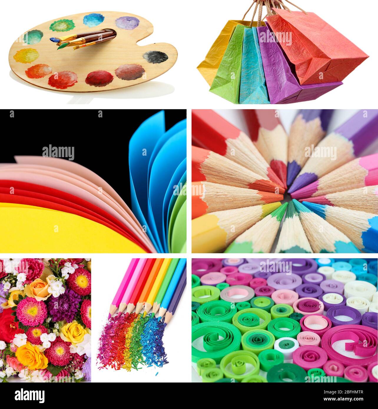 Rainbow photo collage hi-res stock photography and images - Alamy