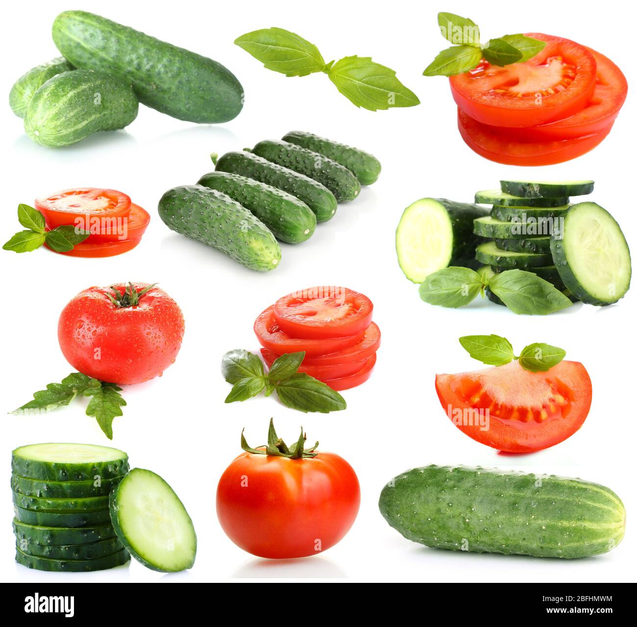 Collage of vegetables isolated on white Stock Photo - Alamy