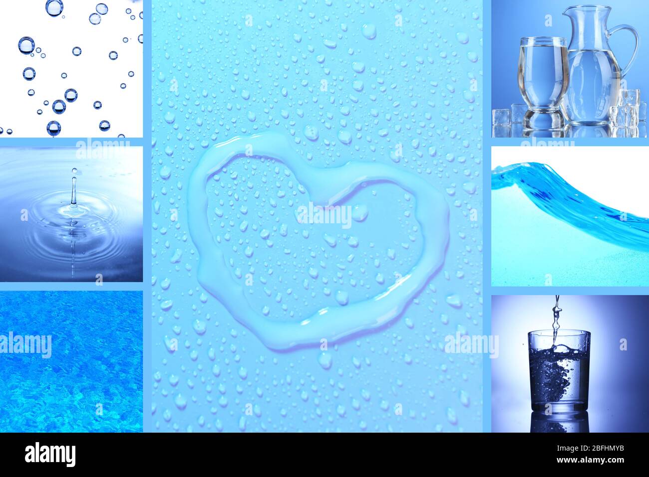 Collage of mineral water Stock Photo - Alamy