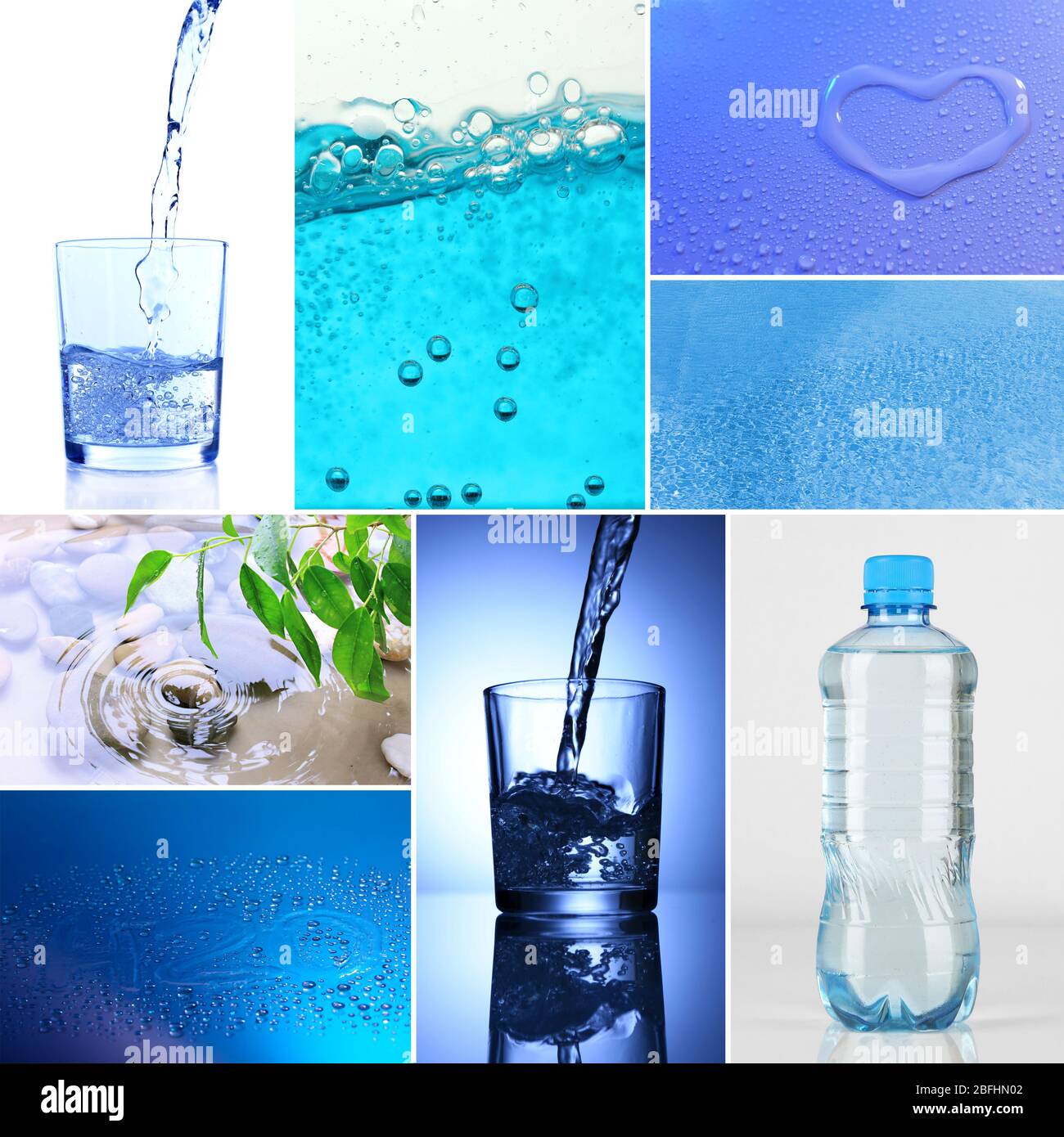 Collage of mineral water Stock Photo - Alamy