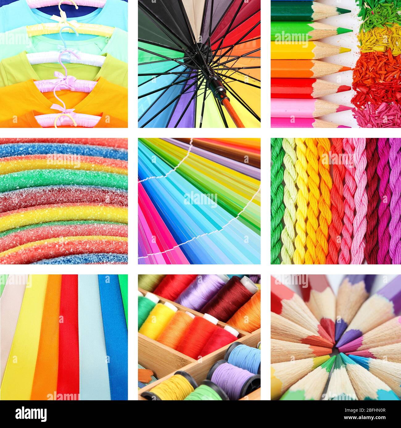 Rainbow photo collage hi-res stock photography and images - Alamy