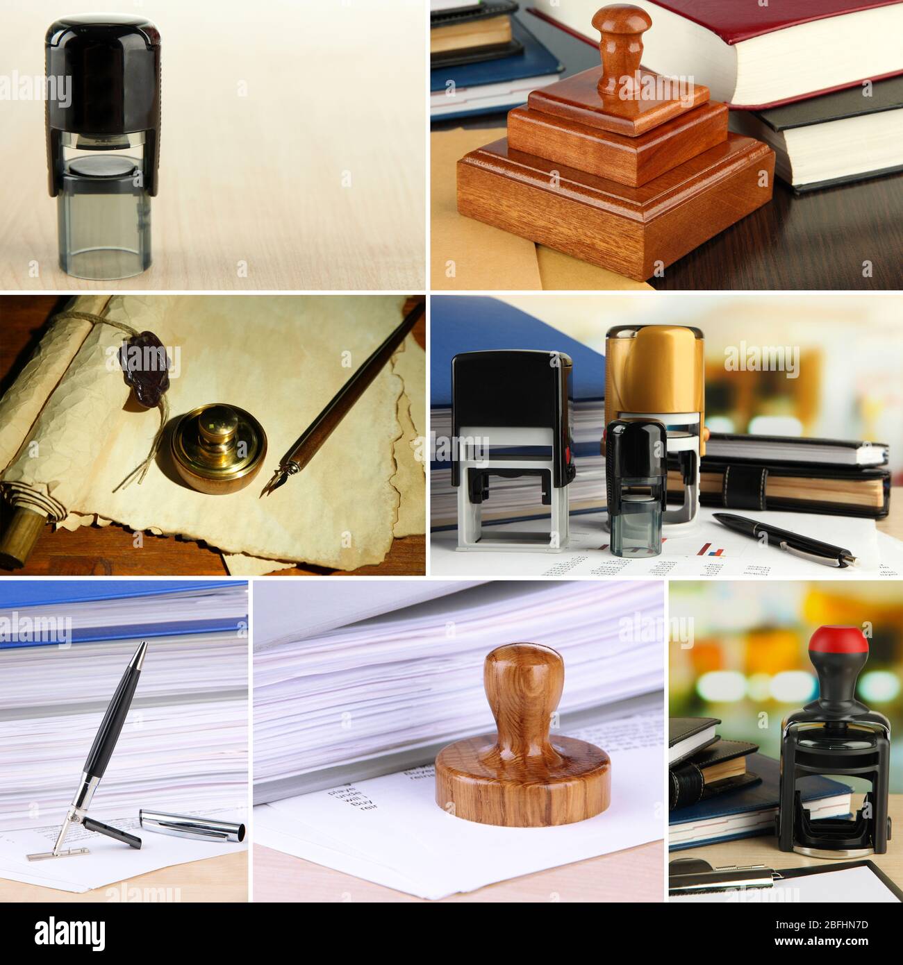 Collage of different stamps Stock Photo - Alamy