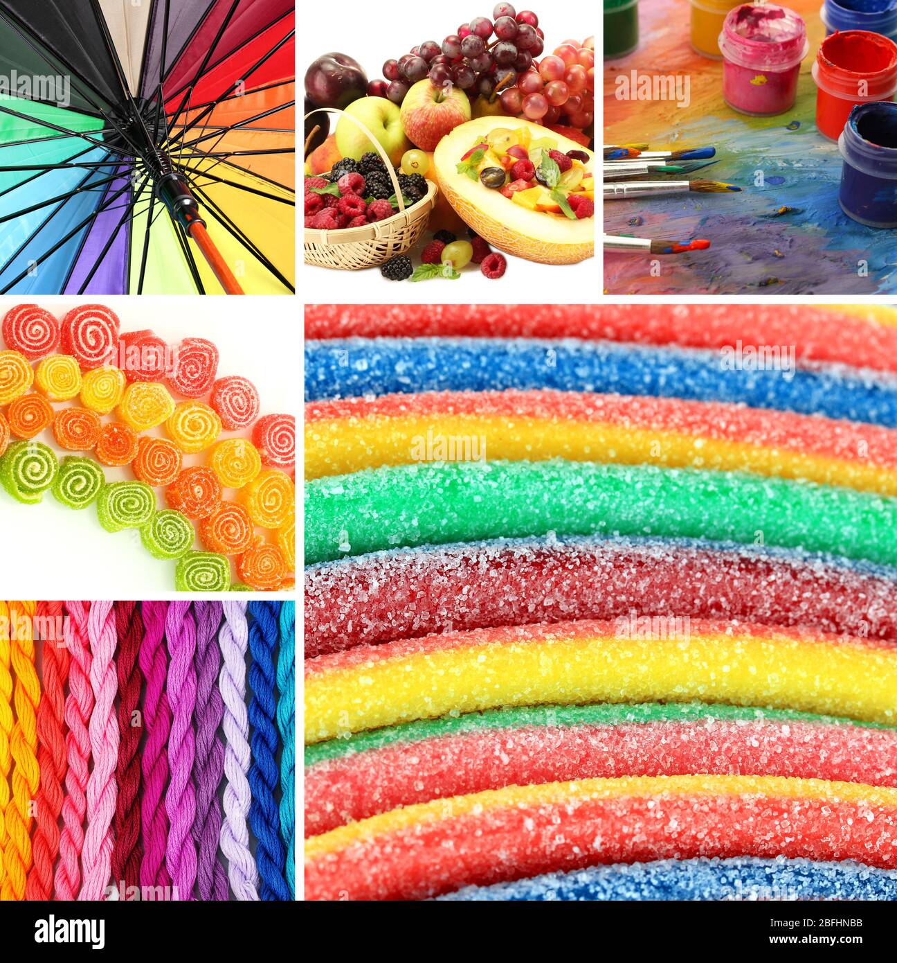Rainbow photo collage hi-res stock photography and images - Alamy