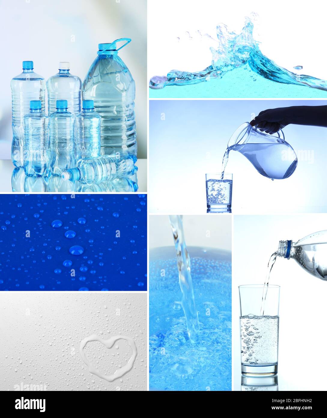 Collage of mineral water Stock Photo - Alamy