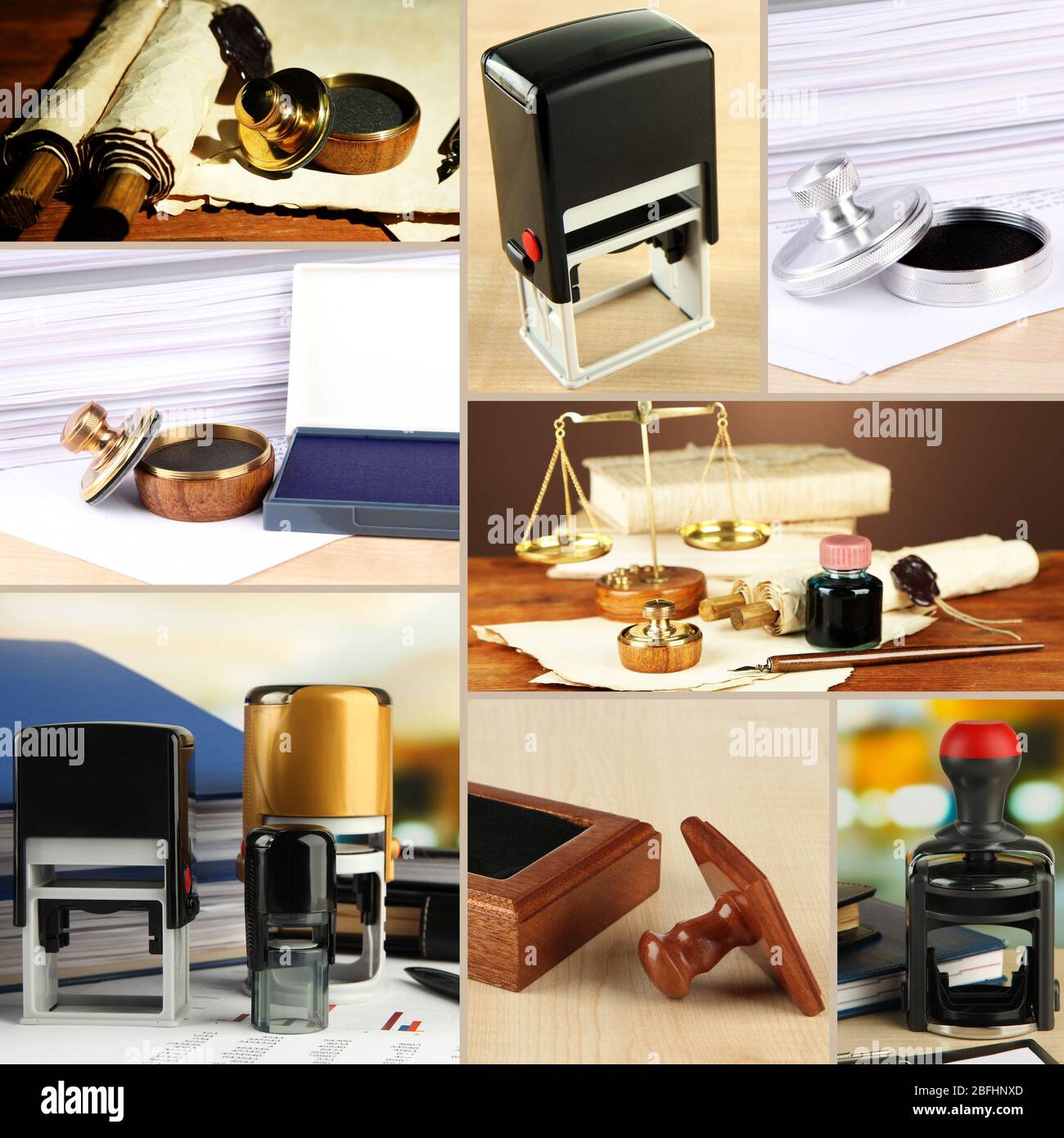 Collage of different stamps Stock Photo - Alamy