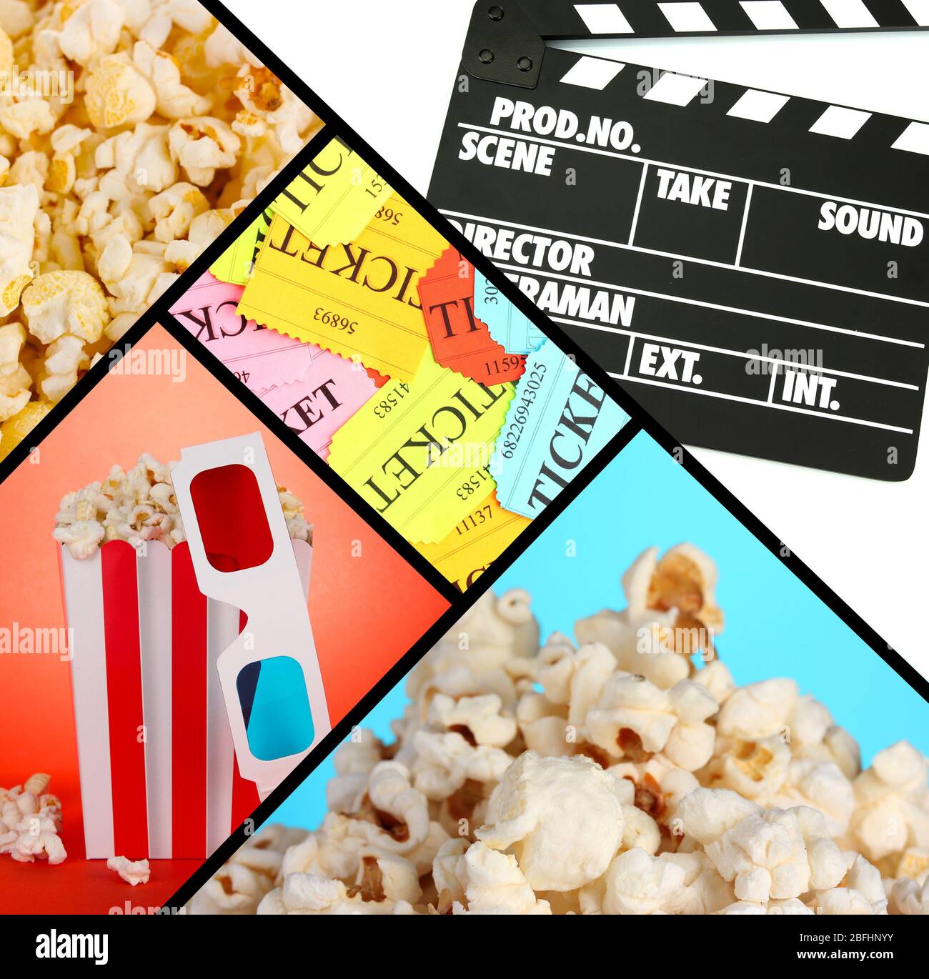 Hollywood cinema collage hi-res stock photography and images - Alamy
