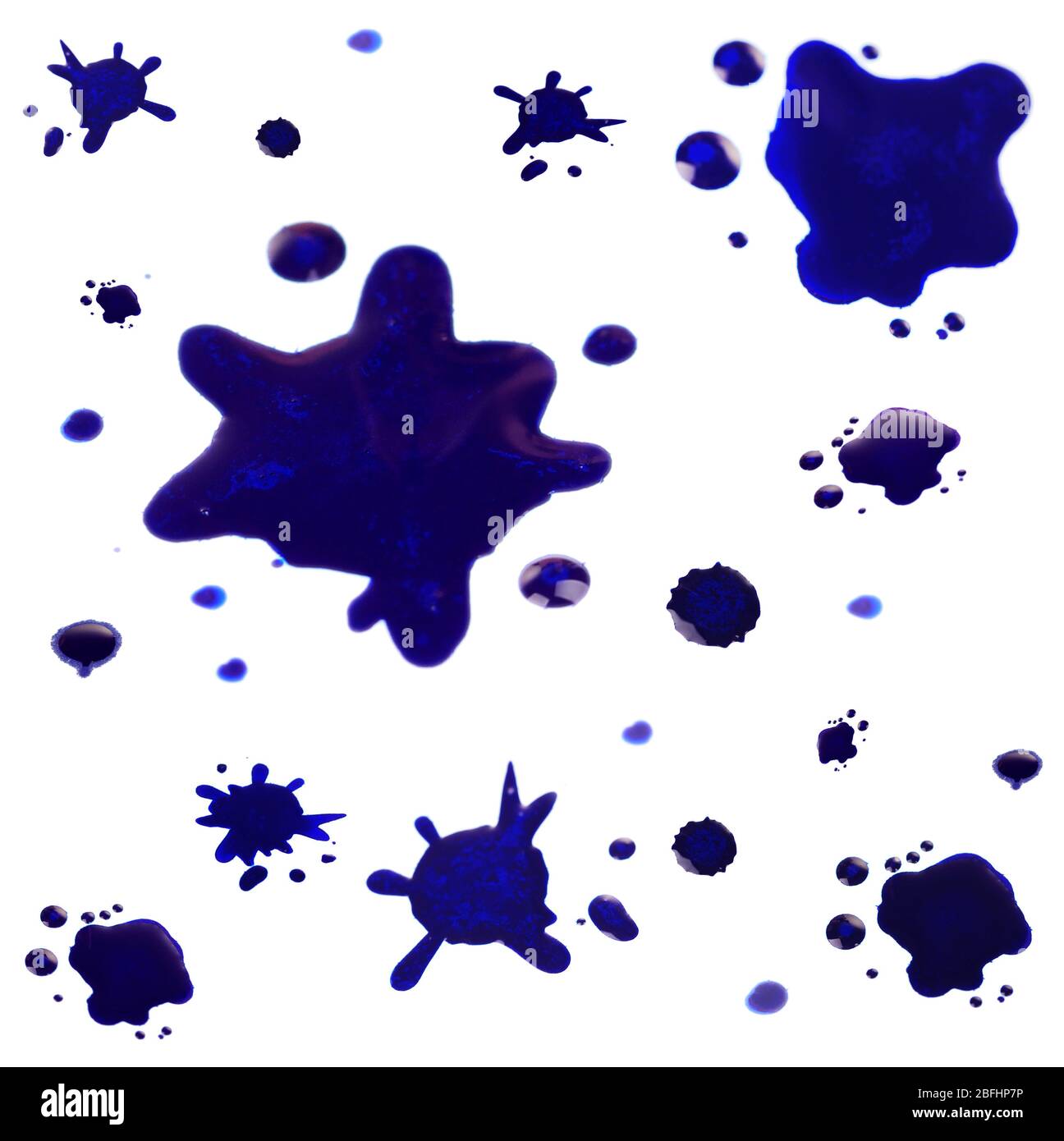 Ink blot collection isolated on white Stock Photo - Alamy