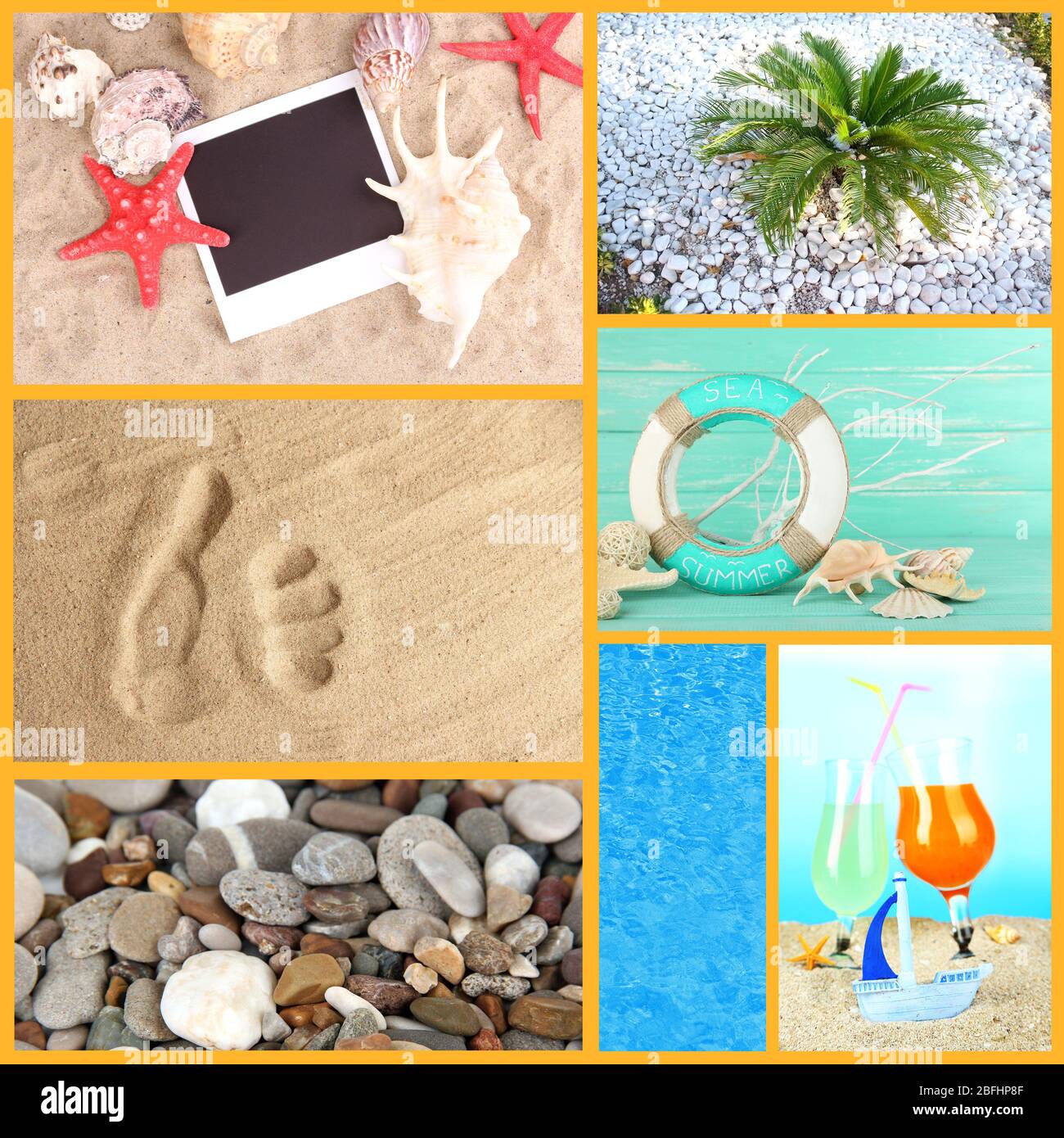 Collage of photos summer holiday Stock Photo - Alamy
