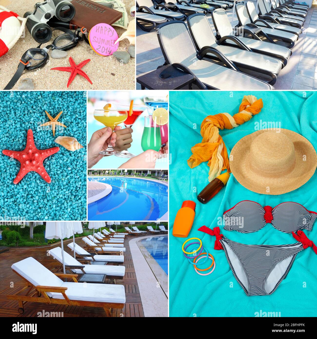 Collage of photos summer holiday Stock Photo - Alamy