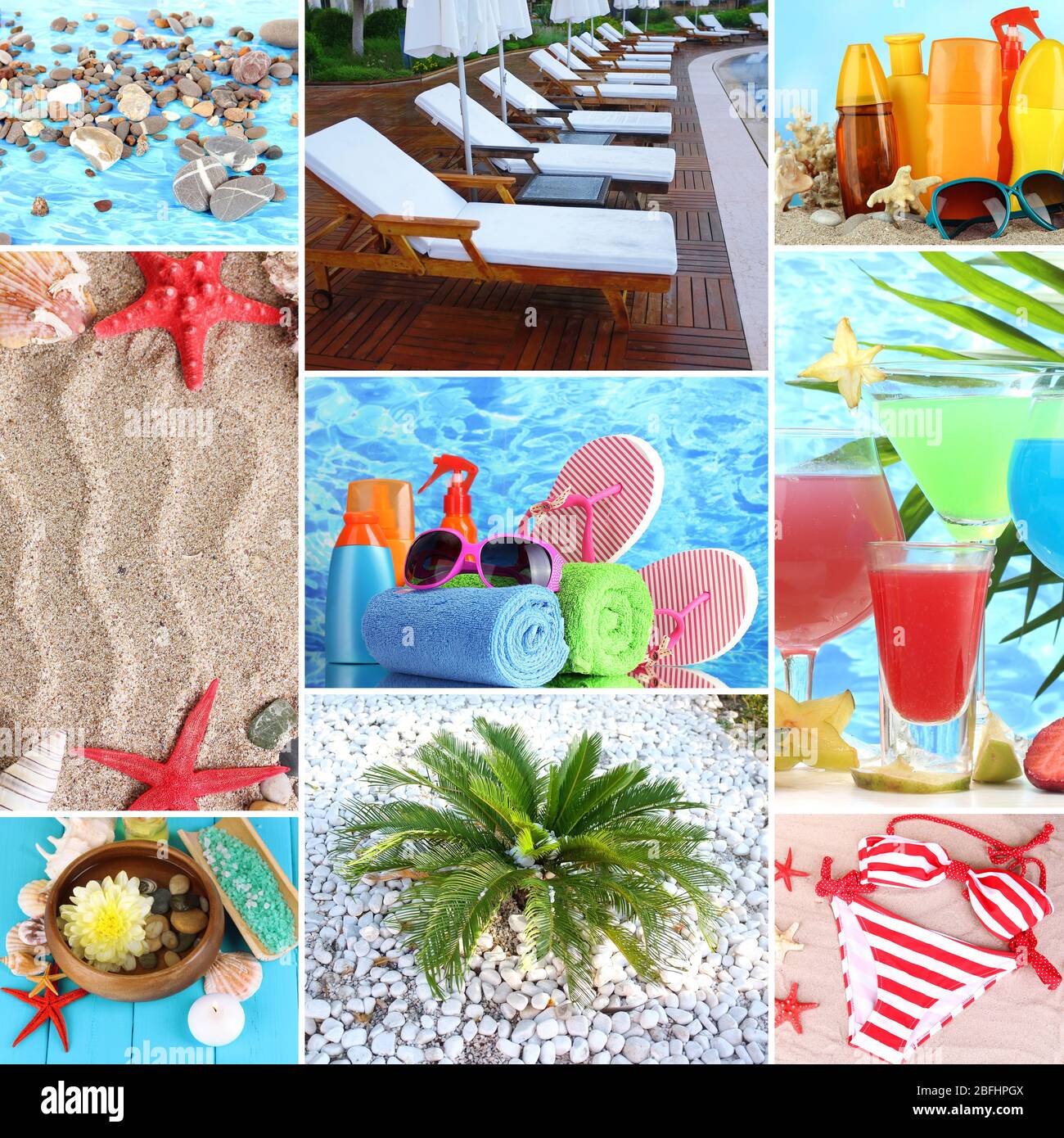 Collage of photos summer holiday Stock Photo - Alamy