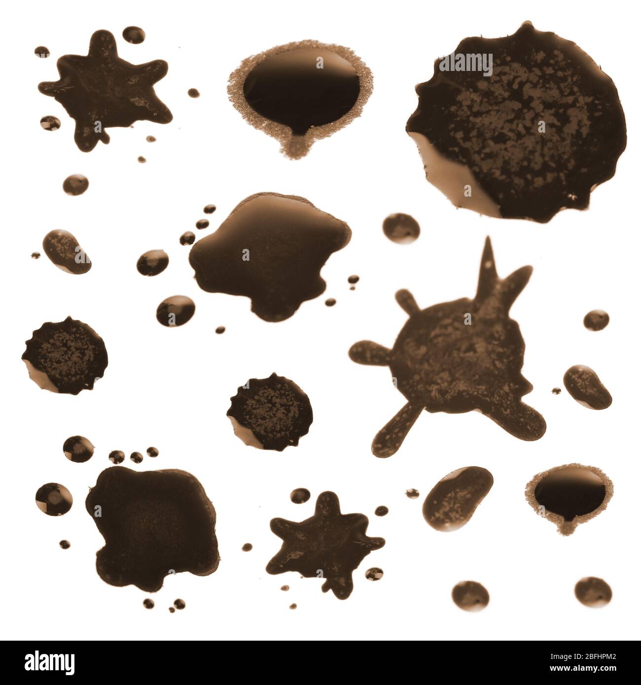 Ink blot collection isolated on white Stock Photo - Alamy