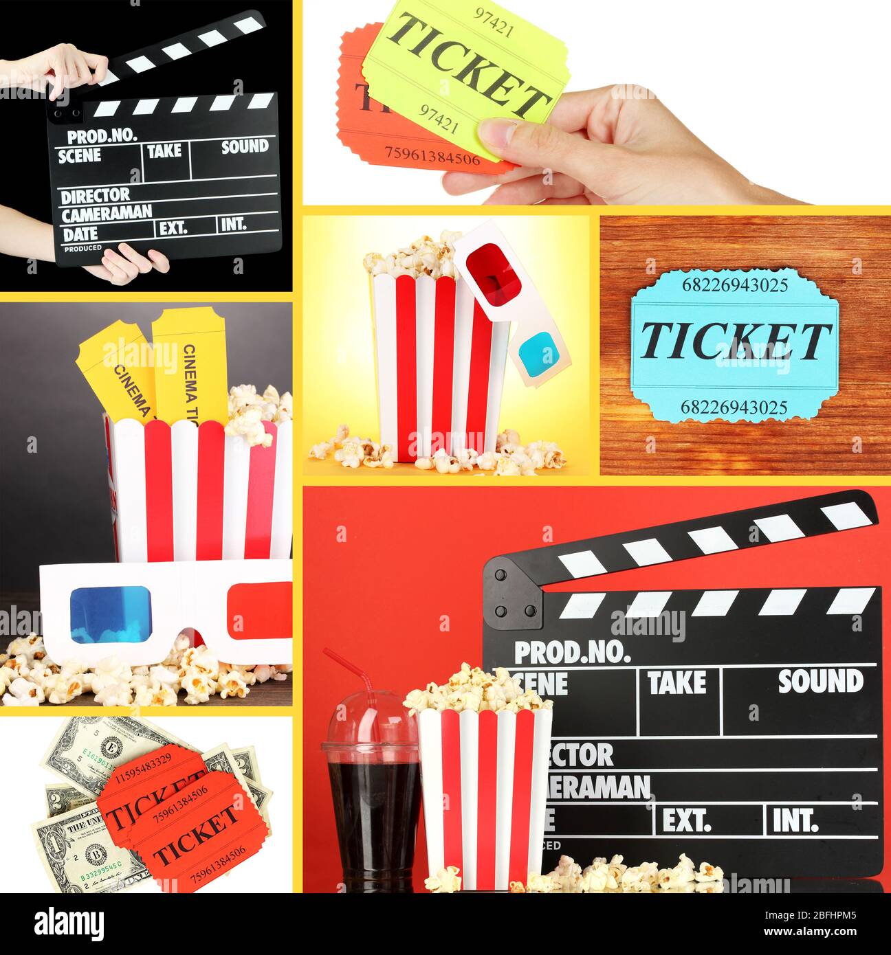 Hollywood cinema collage hi-res stock photography and images - Alamy