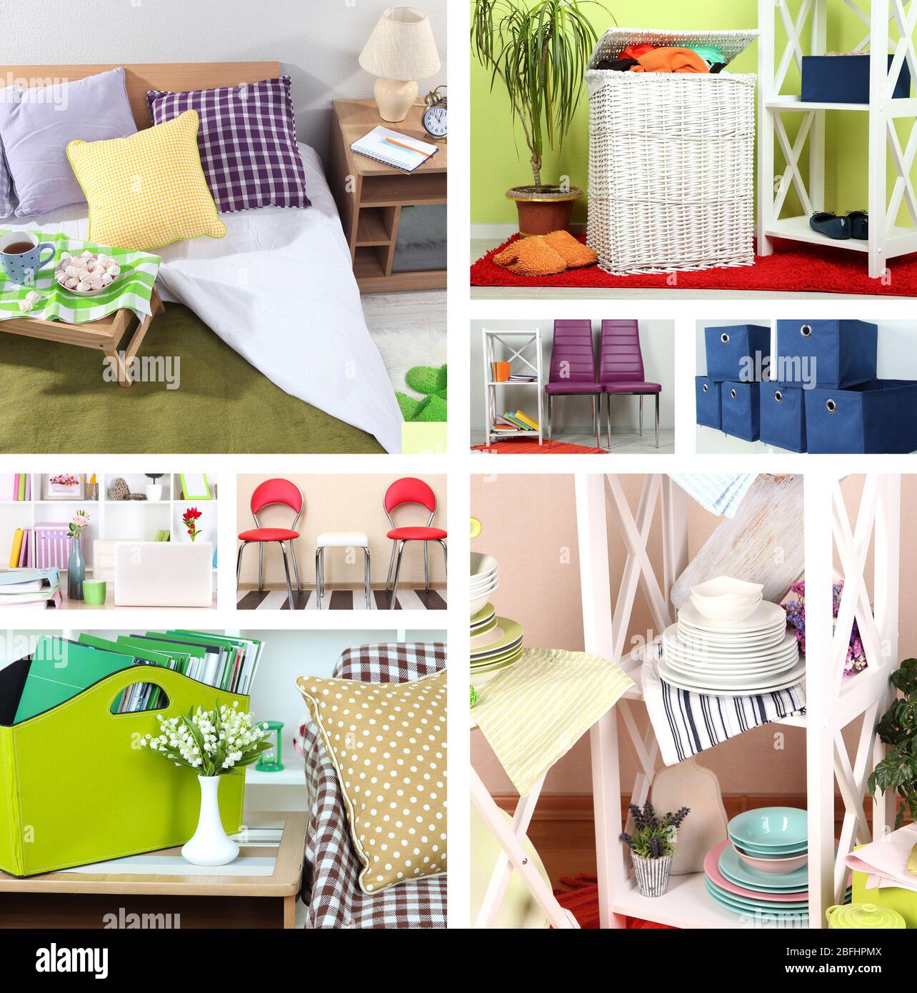 Home interior collage Stock Photo - Alamy