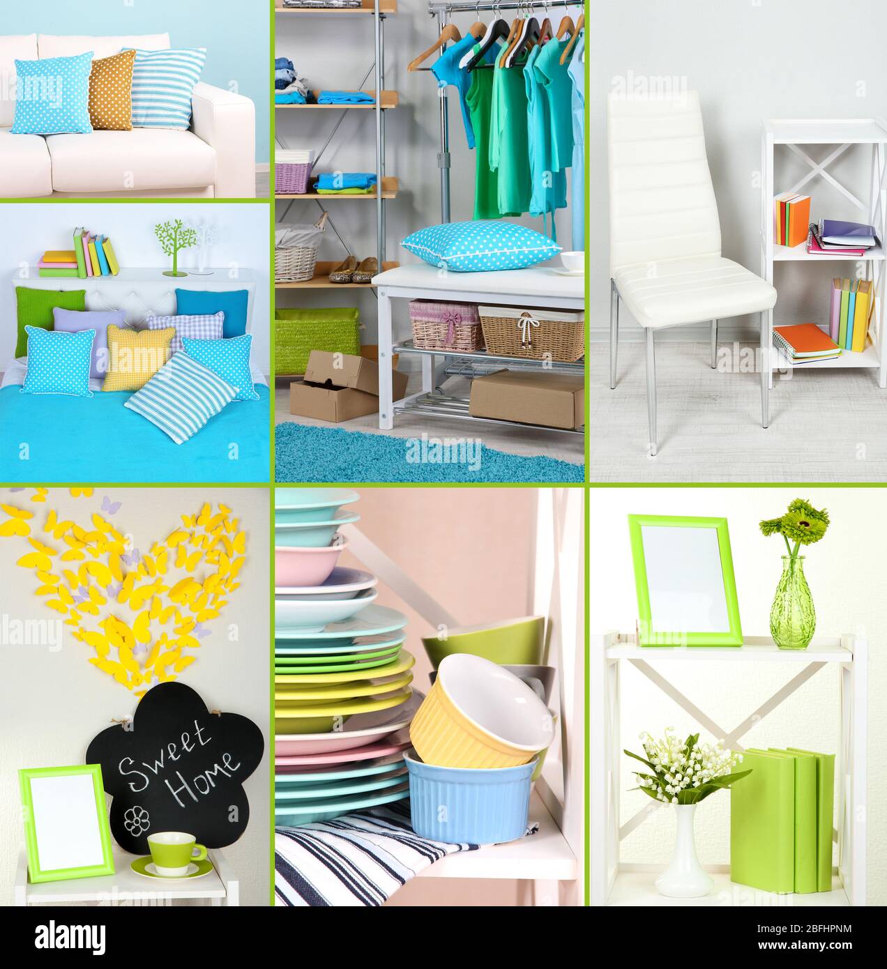 Home interior collage Stock Photo - Alamy