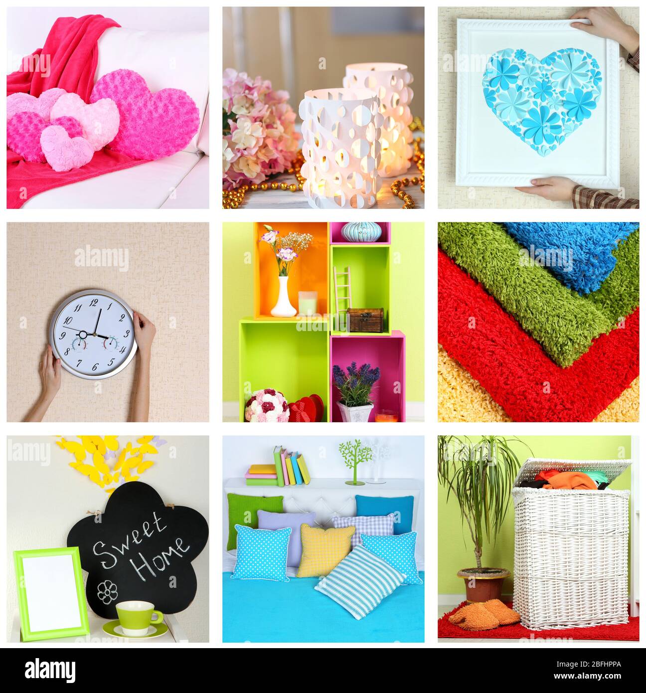 Home interior collage Stock Photo - Alamy